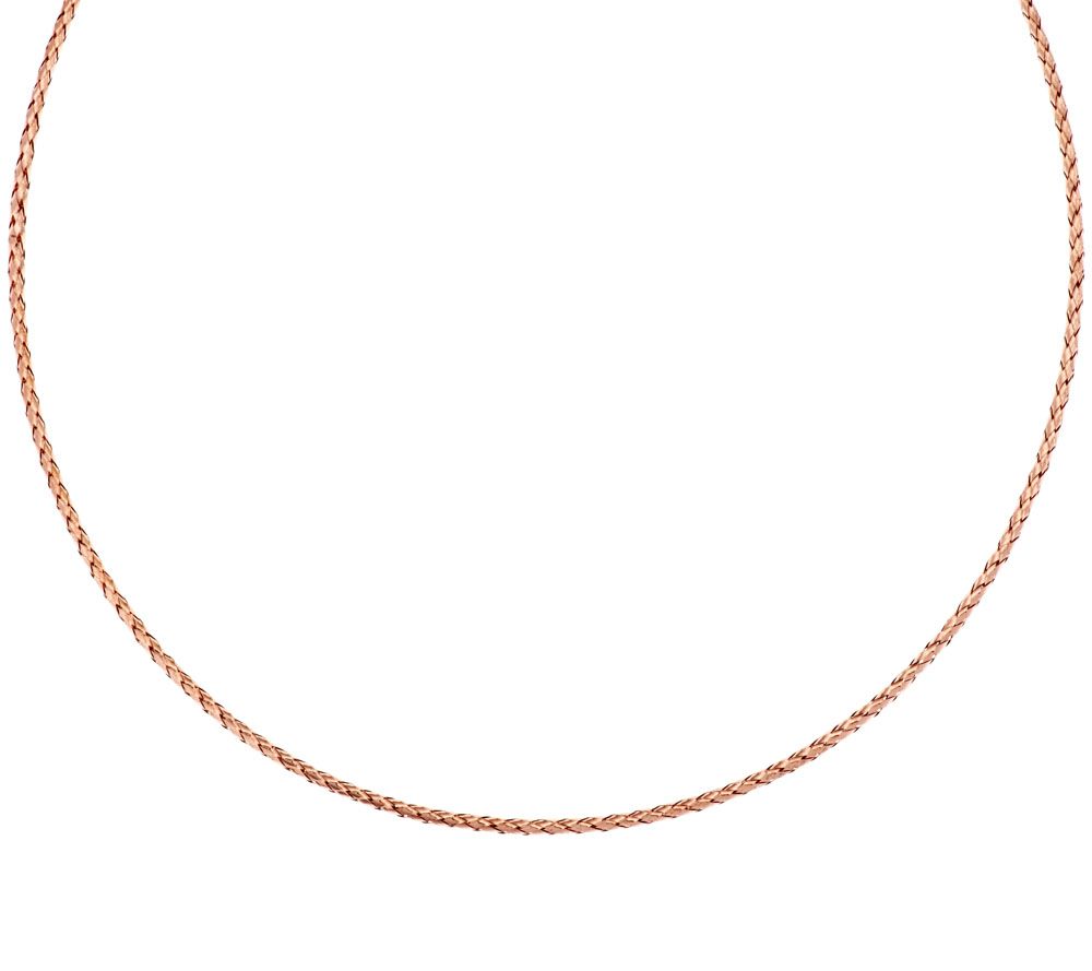 "As Is" Italian Gold 18"_Woven Round Omega Necklace 14K Gold, 3.1g ...