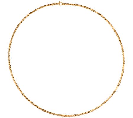 "As Is" Italian Gold 18"_Woven Round Omega Necklace 14K Gold, 3.1g ...