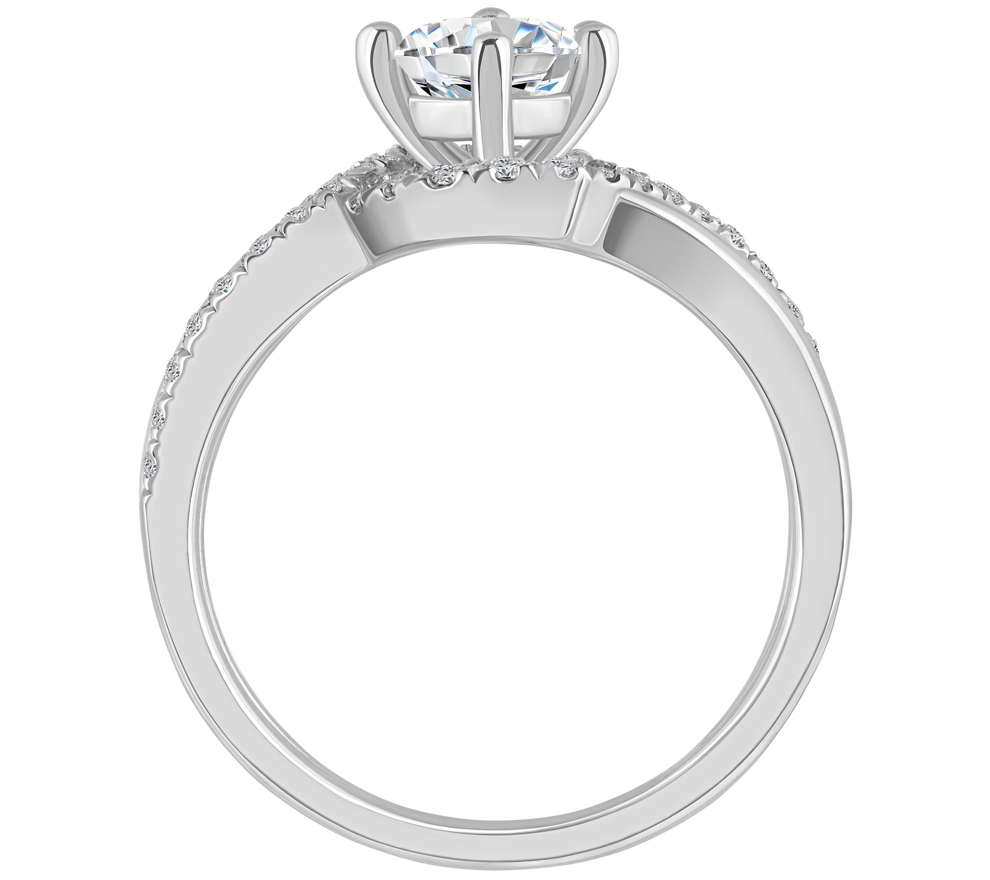 Affinity 1.00 cttw Diamond Halo Engagement Ring , 14K Gold - QVC.com