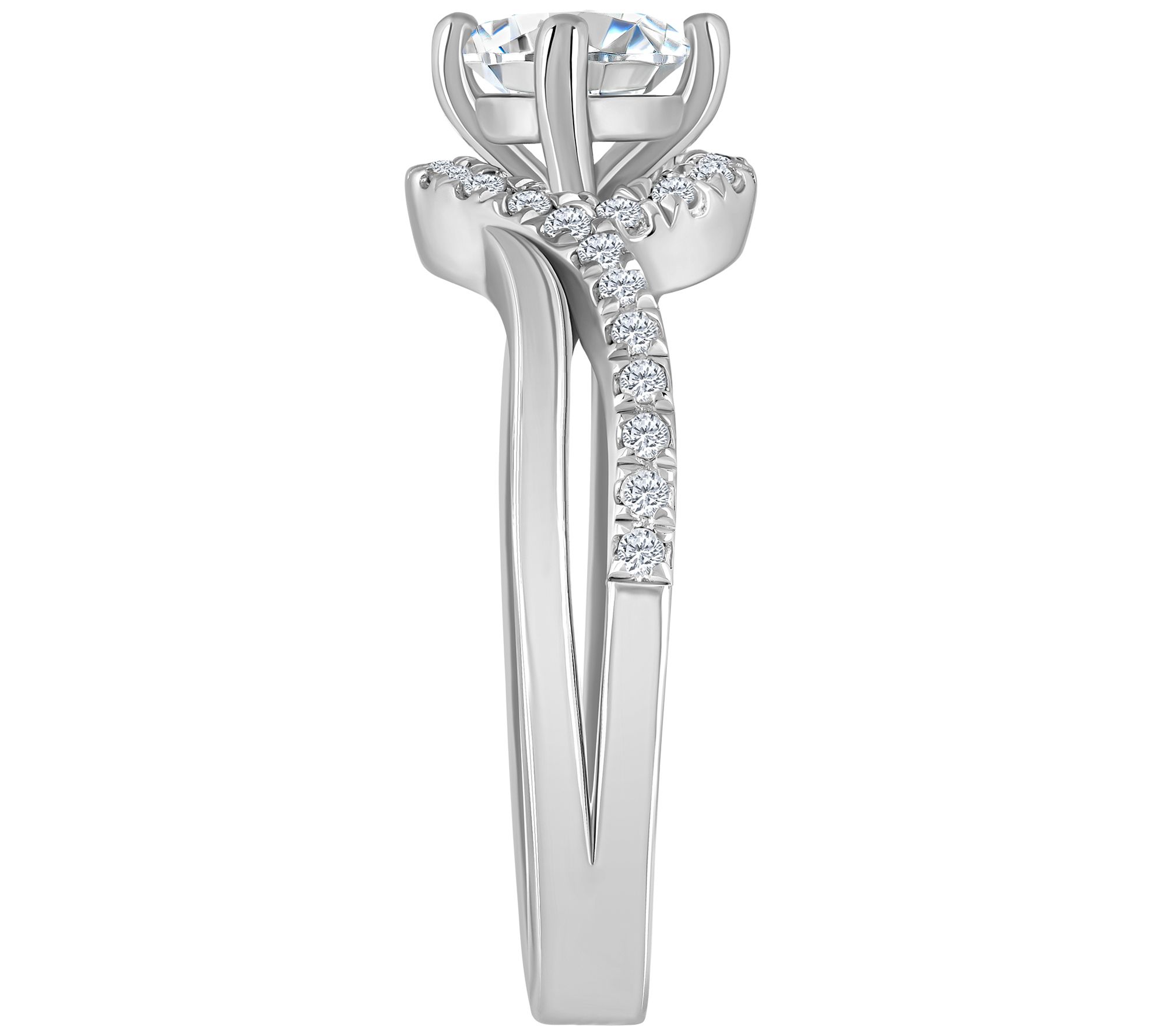 Affinity 1.00 cttw Diamond Halo Engagement Ring , 14K Gold - QVC.com