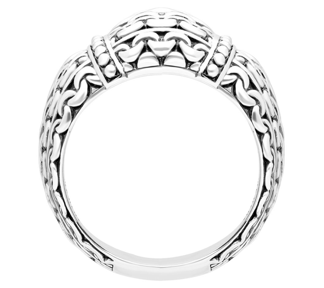Tiffany Kay Studio Sterling Silver Purl Knit Tufted Ring - QVC.com