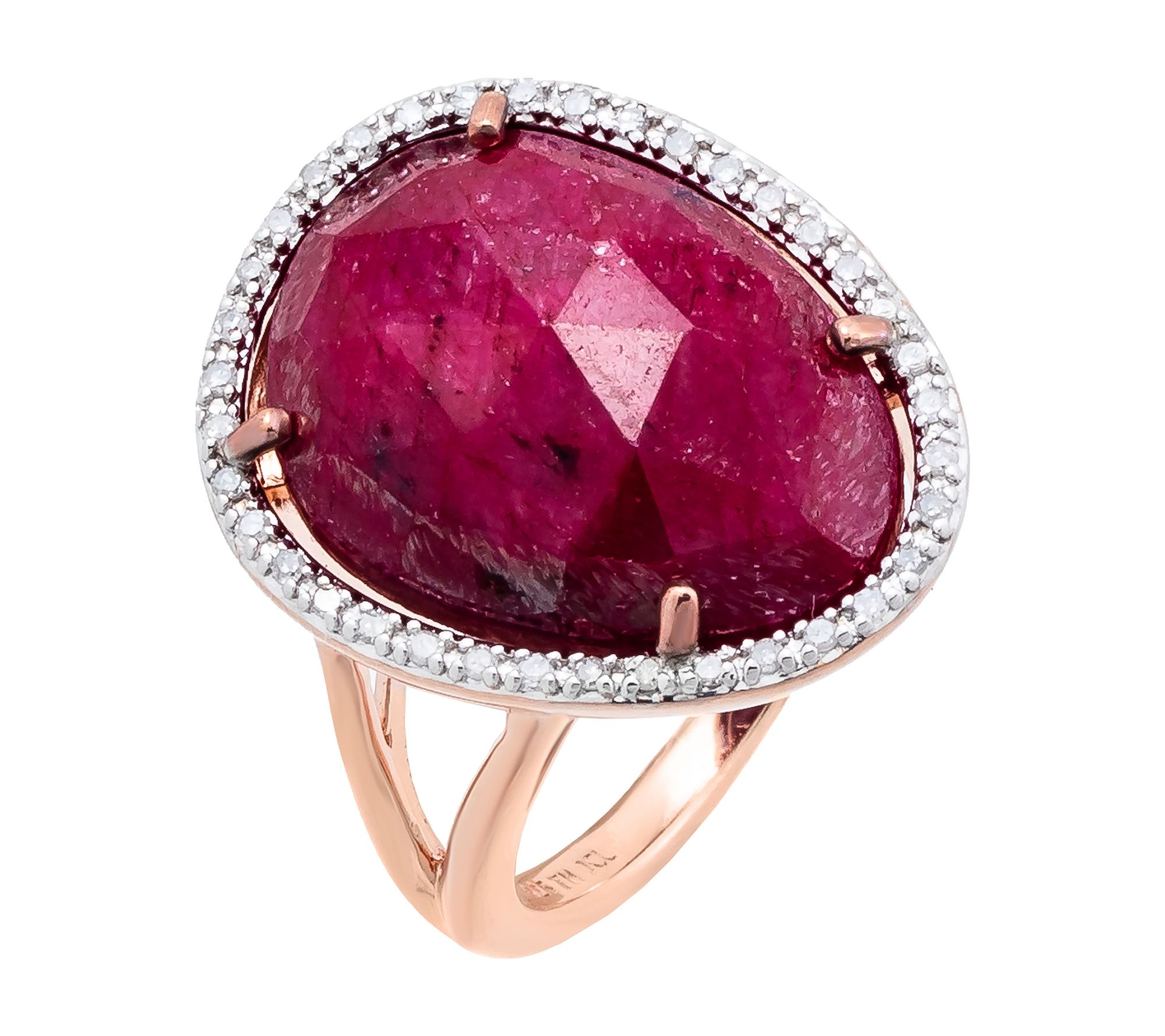 JEN by Jennifer Miller Gemstone & Diamond Ring, 14K Plated - QVC.com