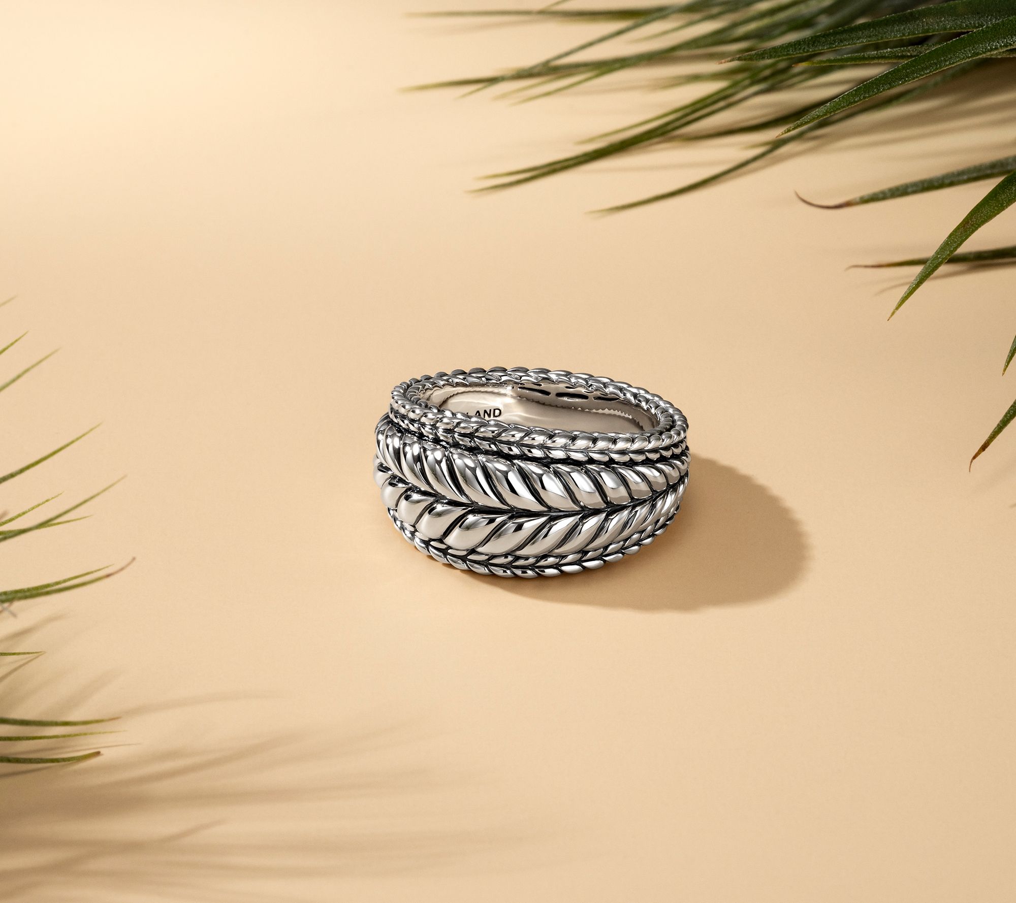 JAI Sterling Silver Basketweave Ring - QVC.com