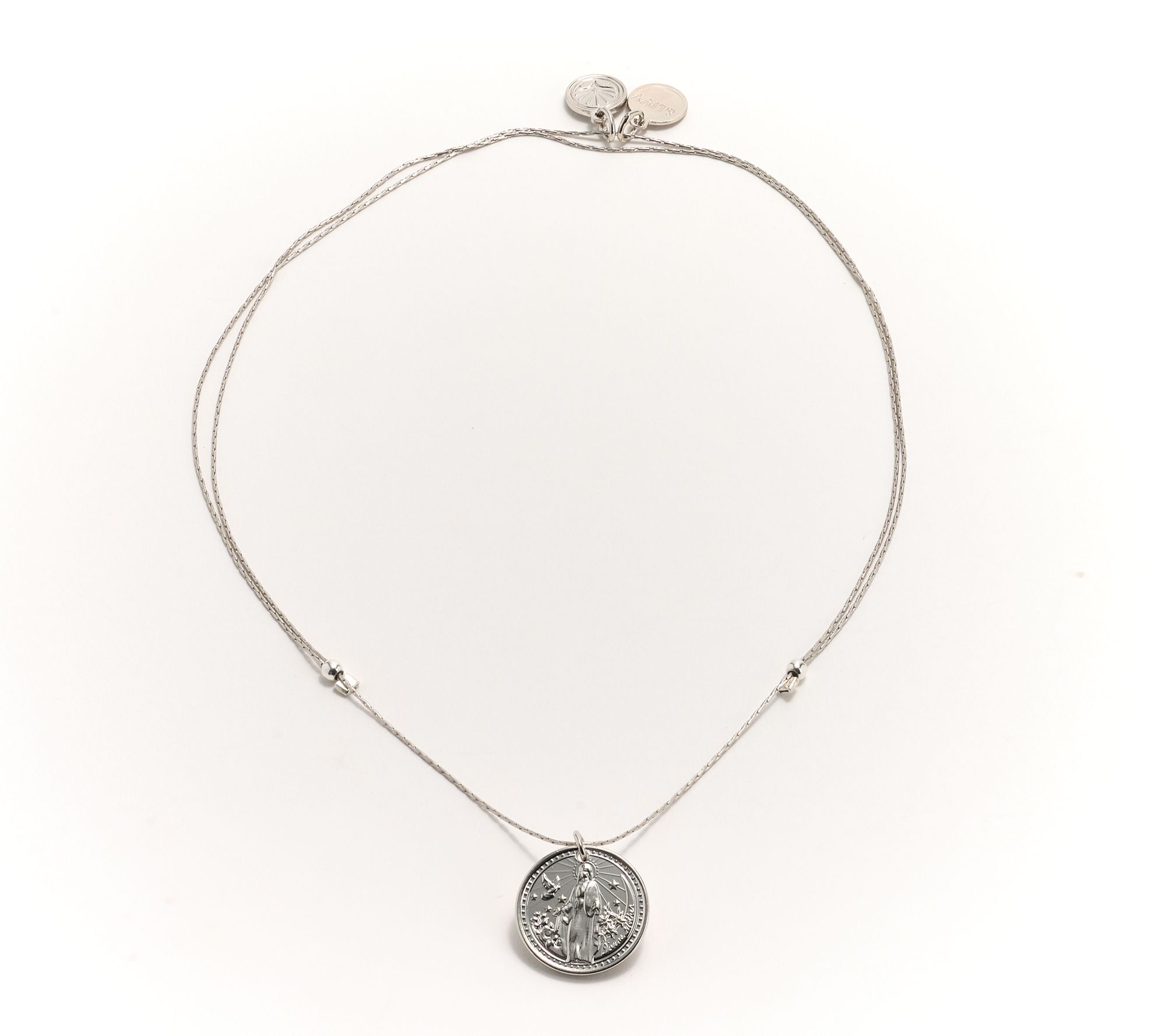 Divinely Guided by Theresa Caputo Saint Michael & Mary Necklace,Slvrtn ...