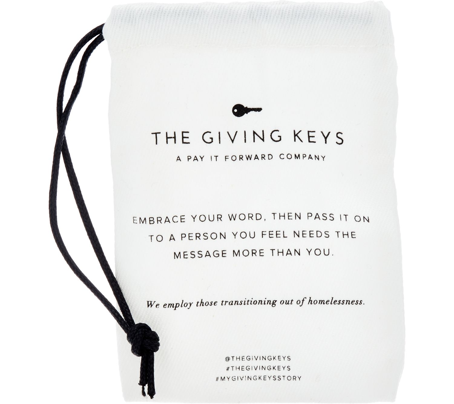 The Giving Keys Inscribed Key Pendant with 30" Cable Chain - QVC.com