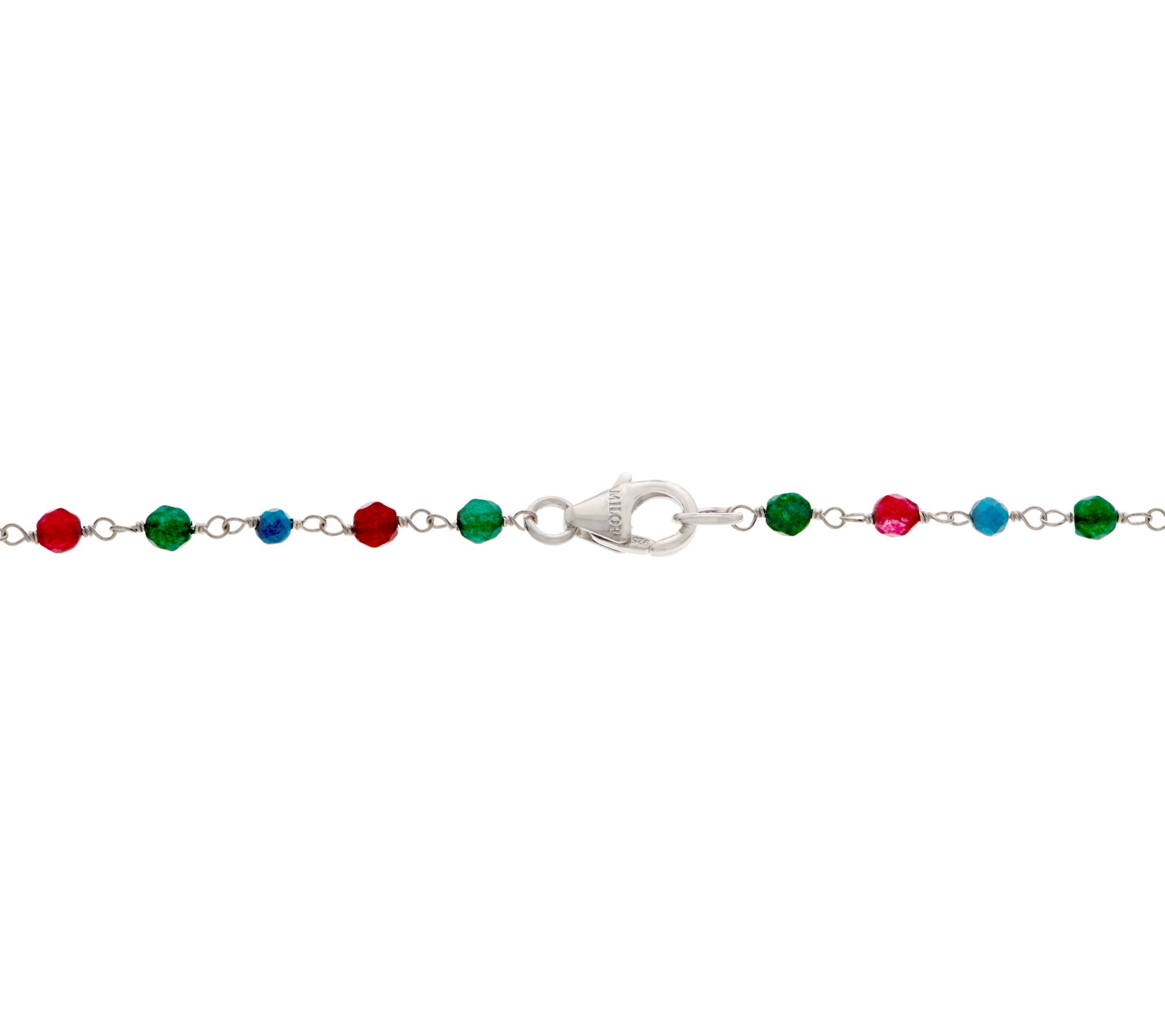 Italian Silver 60" Gemstone Necklace - QVC.com