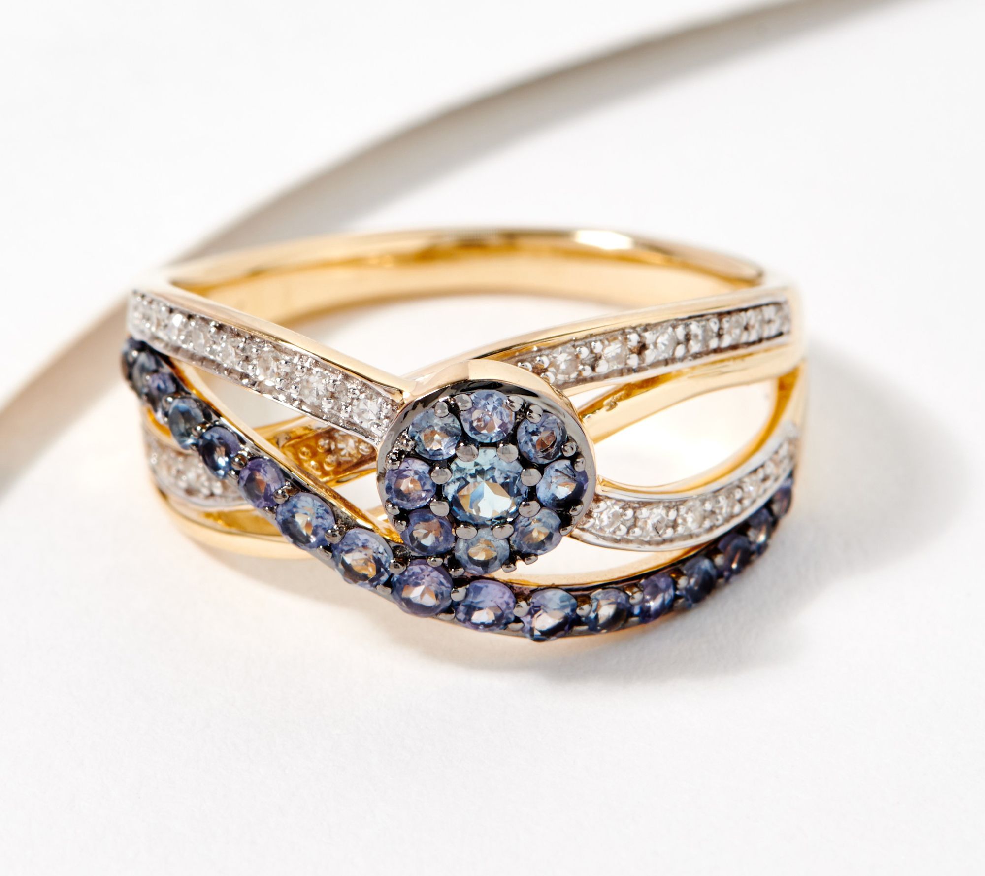 As Is Vault Discoveries Alexandrite Crossover Ring 14K Gold