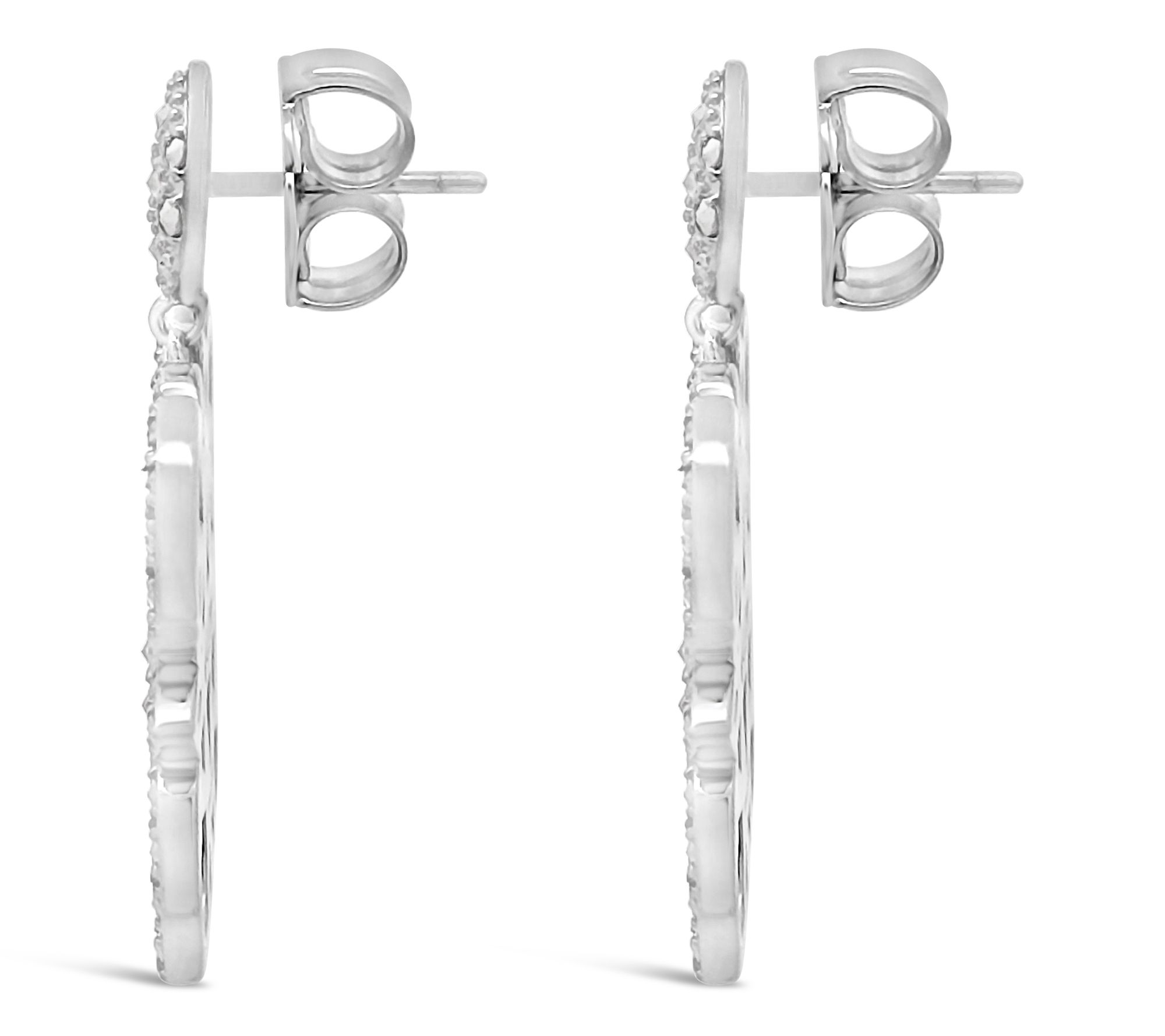 Dallas Prince Sterling Silver Chrome MarcasitePlaza Earrings - QVC.com
