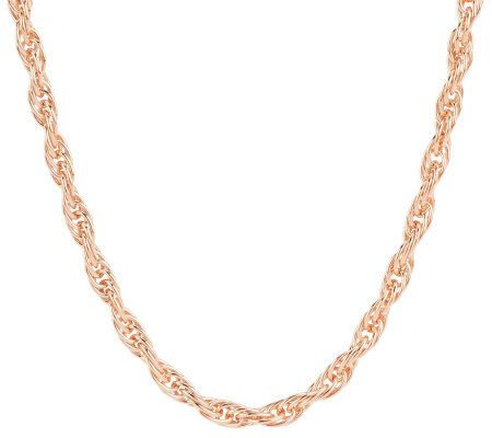 Bronze 24" Polished Twisted Rope Necklace by Bronzo Italia - QVC.com