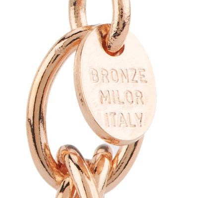 Bronze 24" Polished Twisted Rope Necklace by Bronzo Italia - QVC.com