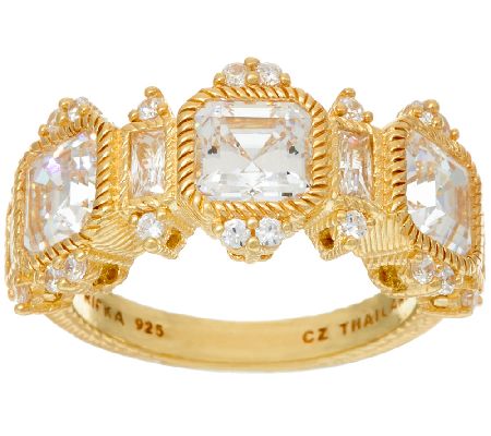 Judith Ripka Sterling or 14K Clad Diamonique Ring - QVC.com