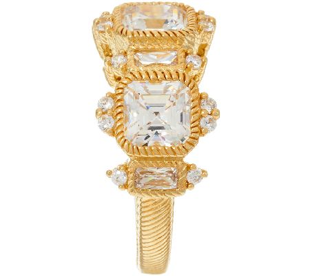 Judith Ripka Sterling or 14K Clad Diamonique Ring - QVC.com