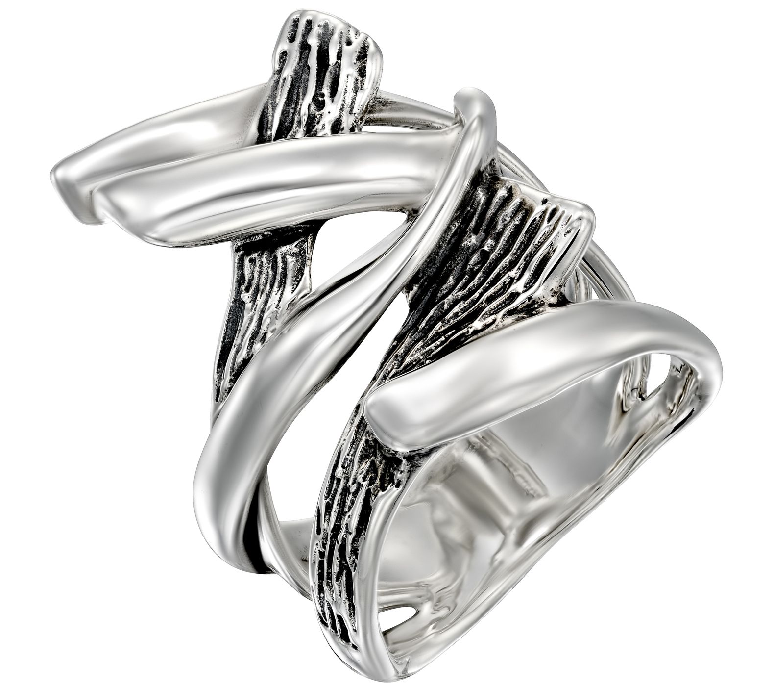 Hagit Sterling Organic Bypass Ring - QVC.com