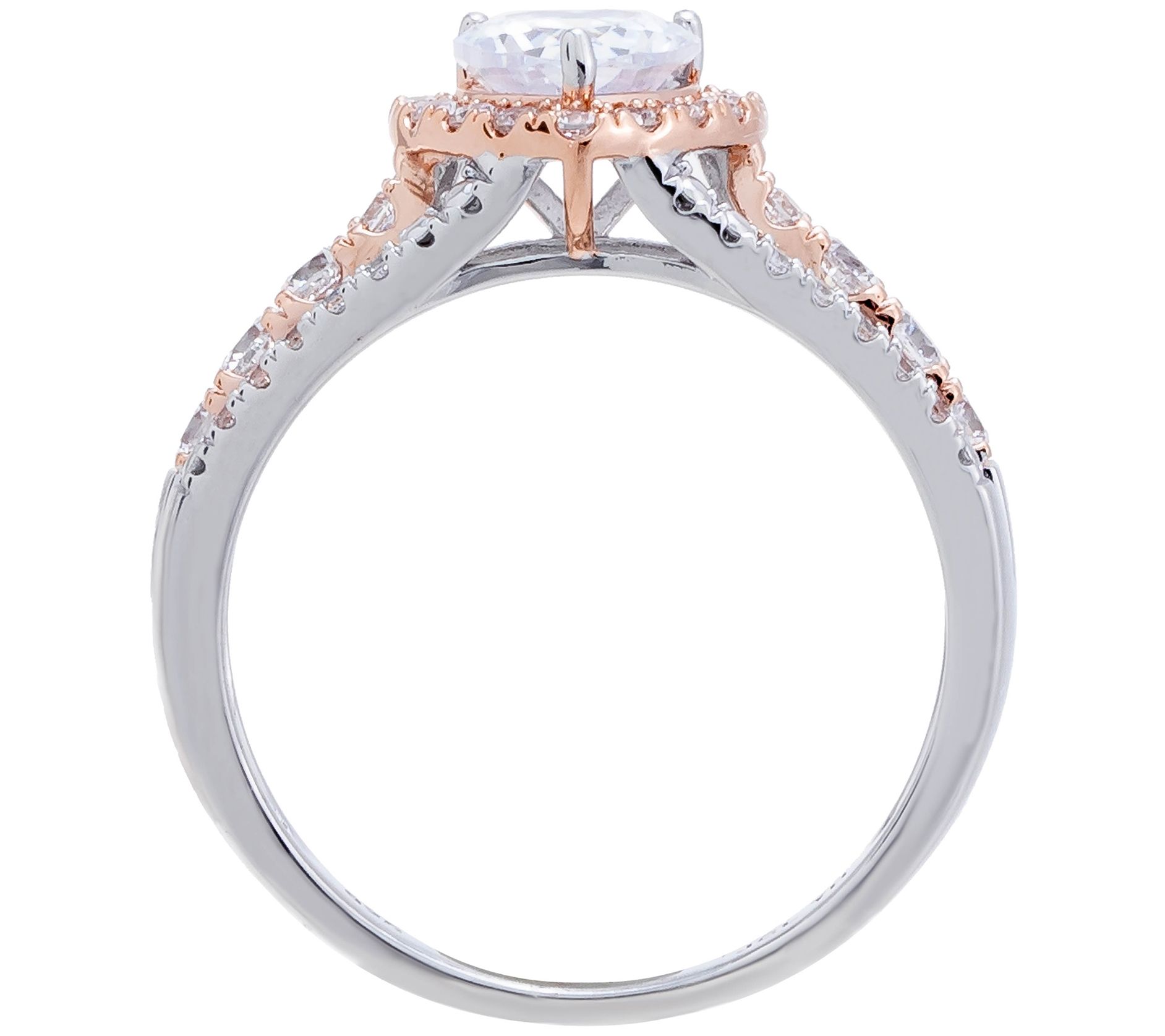 Diamonique 1.45 cttw Heart Engagement Ring, Sterling Silver - QVC.com