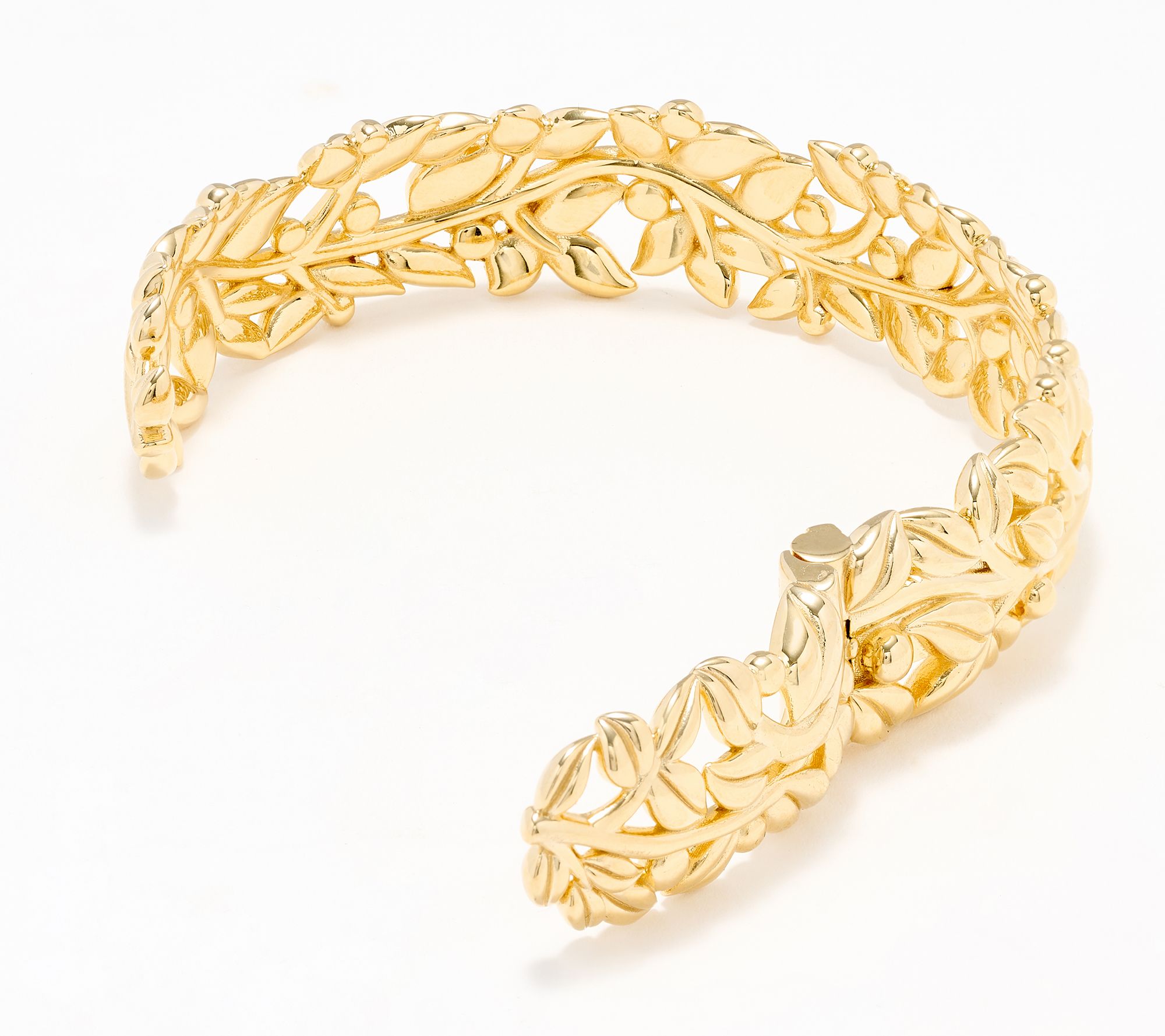 Christian James by Scott Grimes 14K Gold Clad Legacy Peace Hinged Cuff ...