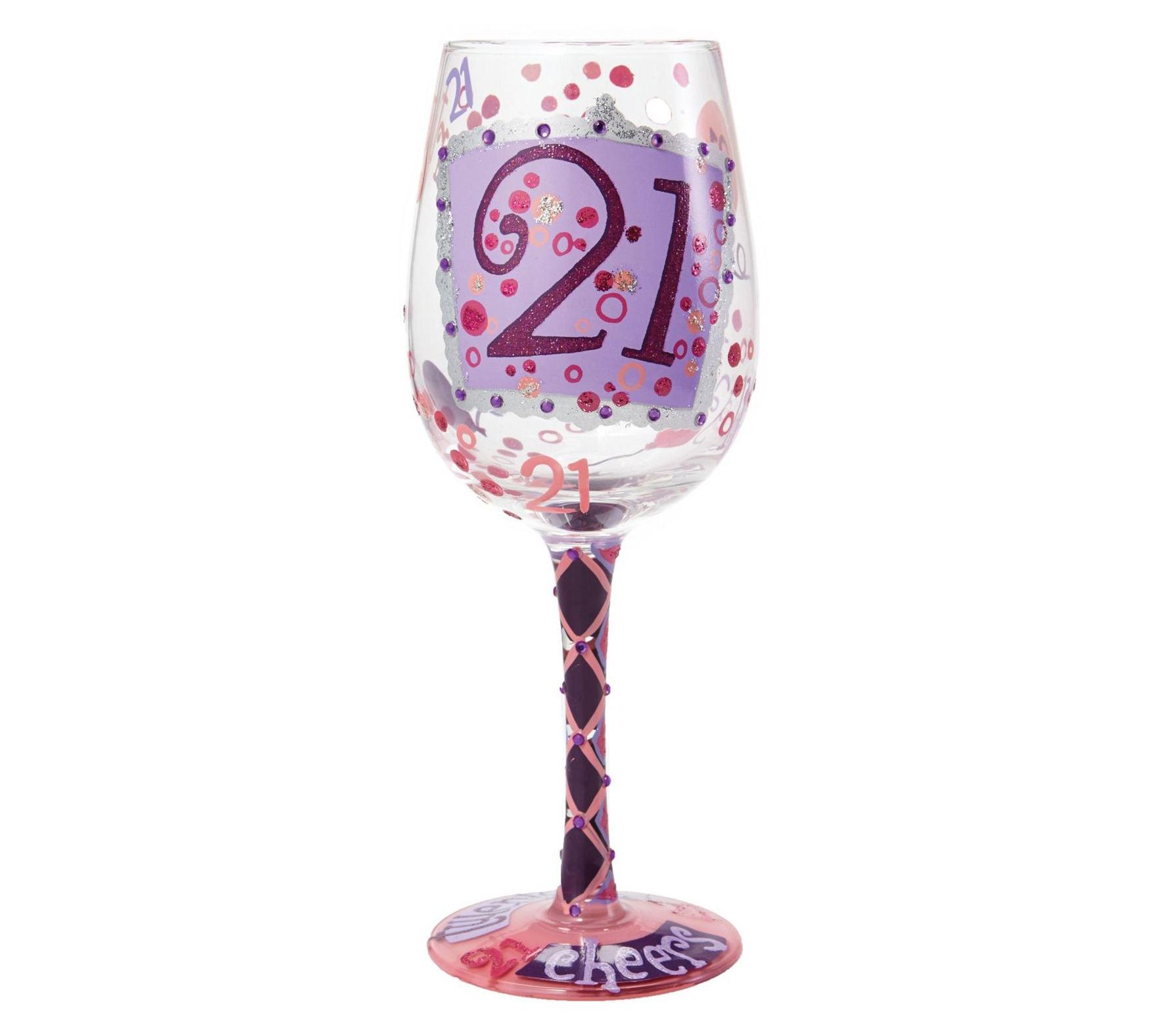 Enesco Lolita 15-oz 21st Birthday Wine Glass - QVC.com