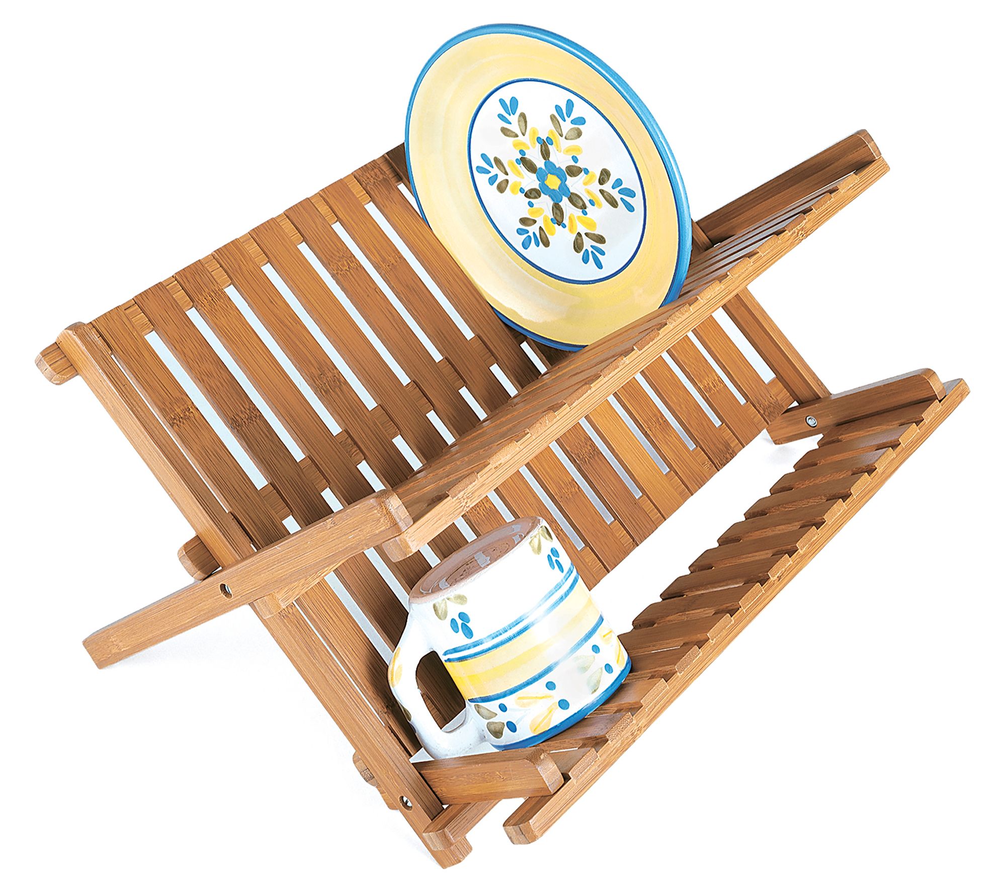 Lipper Bamboo Folding Dish Rack - QVC.com