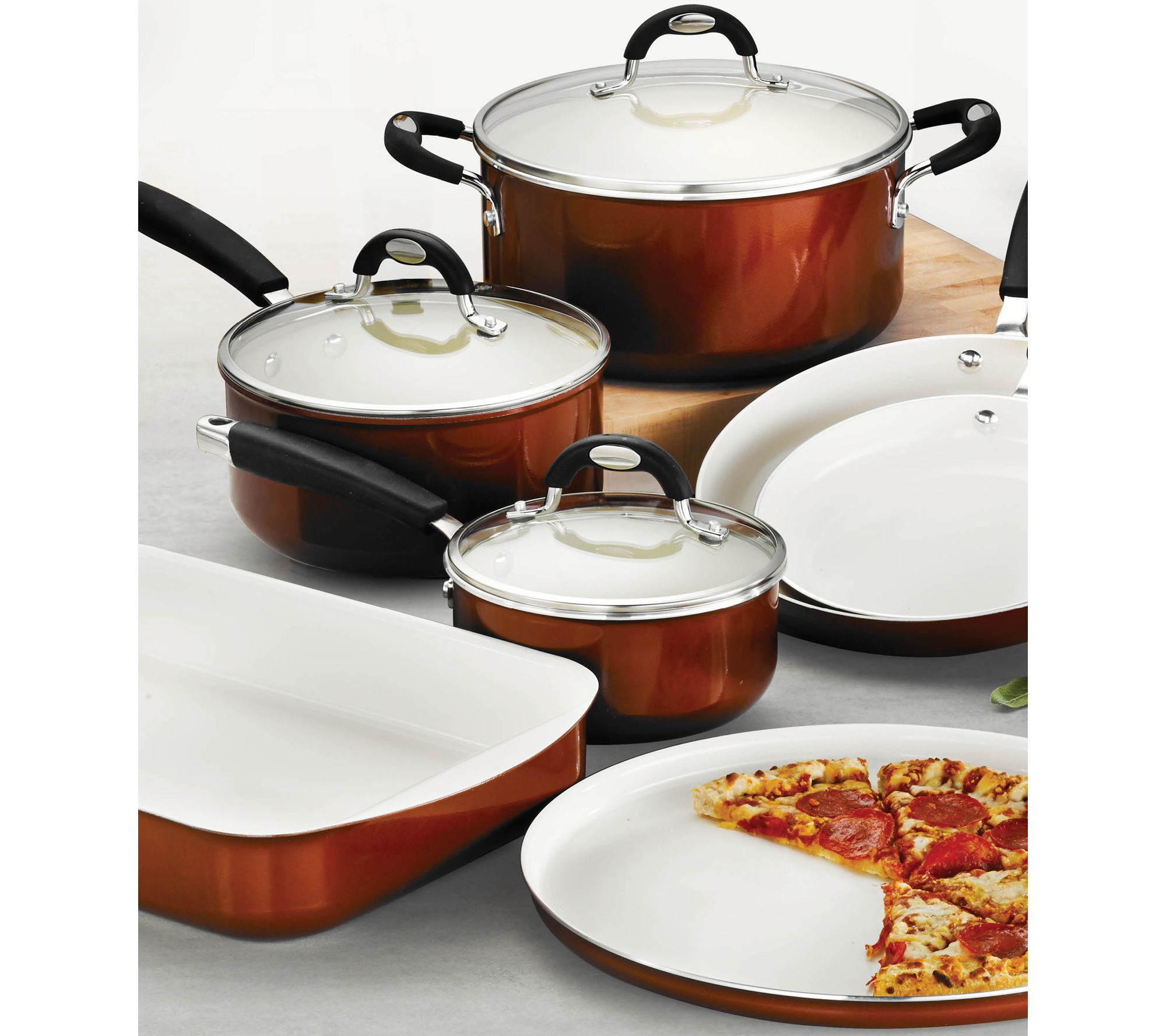 Tramontina Style Ceramica 10-Piece Cookware & Bakeware Set - QVC.com