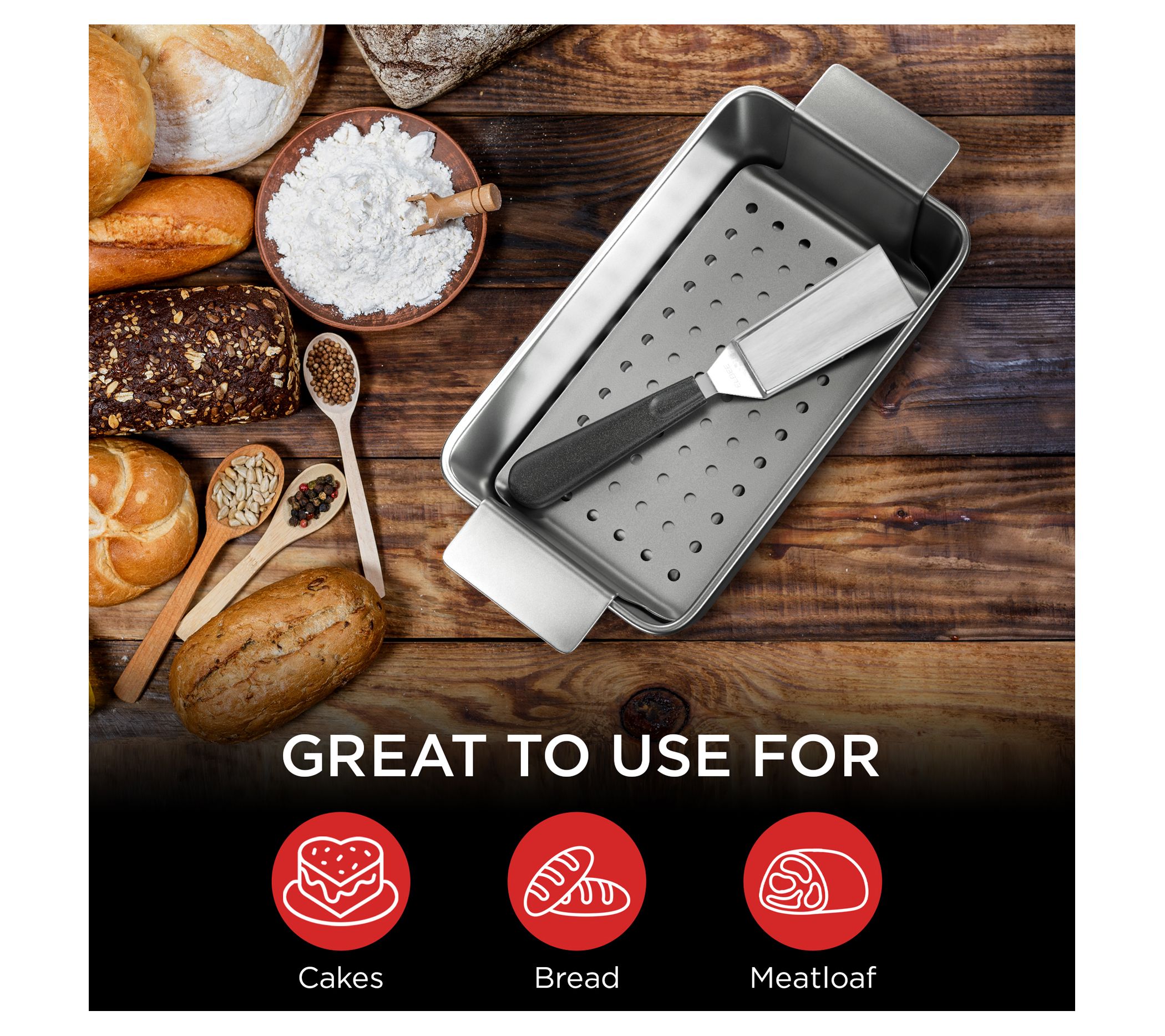 Elbee Home Premium 9 Inch Meatloaf Pan - QVC.com