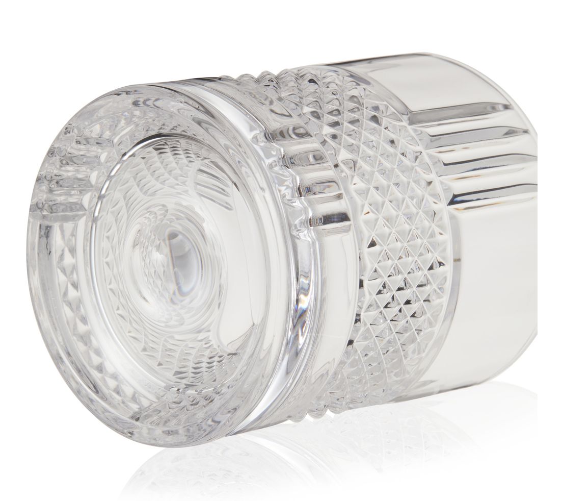 Viski Revolve Crystal Spinning Rocks Glass - QVC.com