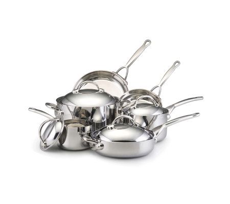 BonJour Cookware Copper Clad 10-Piece Set - QVC.com
