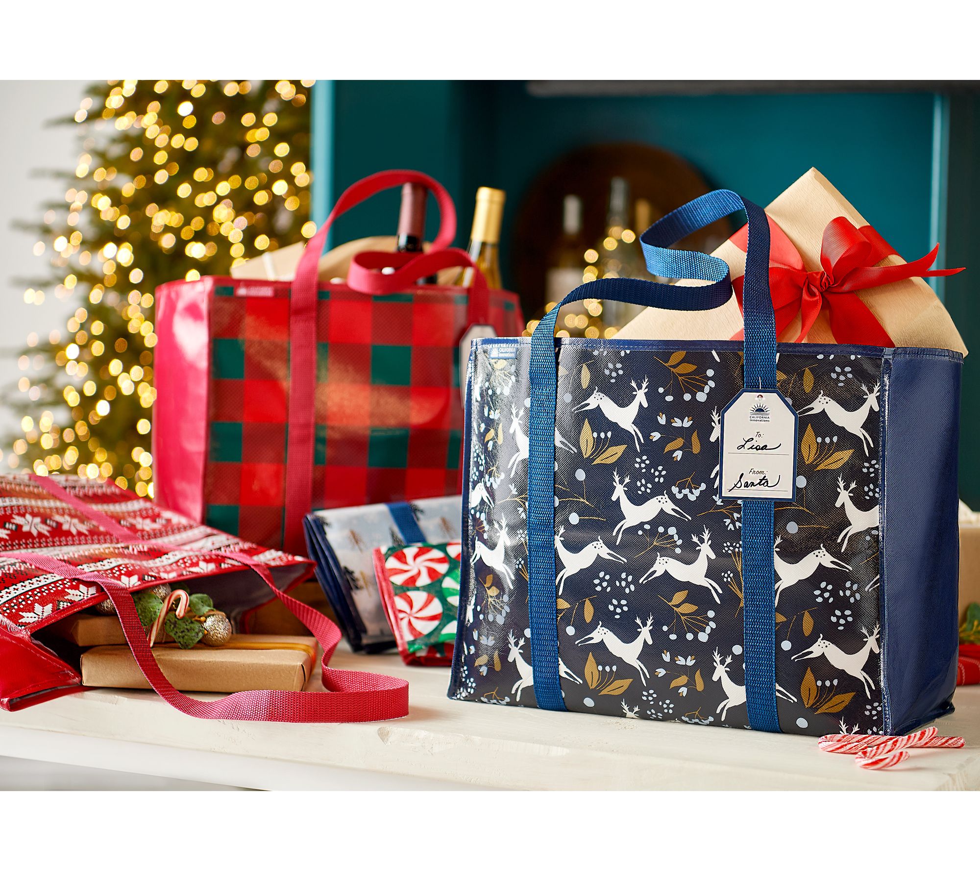 (QVC) California Innovations Set of 5 Super Shoppers with Hang Tags ...