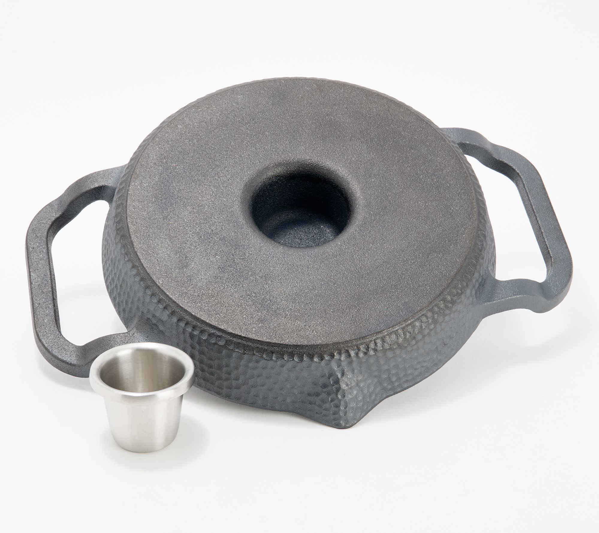 "As Is" Blue Jean Chef Hammered Cast Iron Vertical Roaster - QVC.com