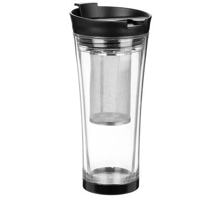 Trudeau Tea-Mendous Travel Tea Infuser and Tumbler - QVC.com