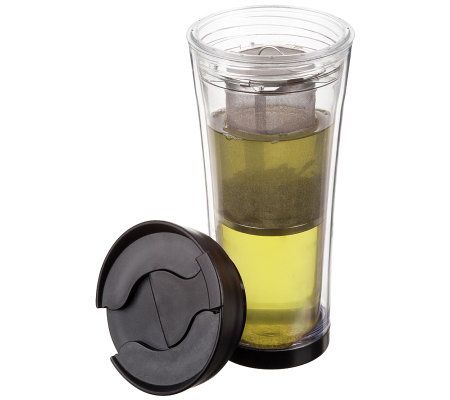 Trudeau Tea-Mendous Travel Tea Infuser and Tumbler - QVC.com