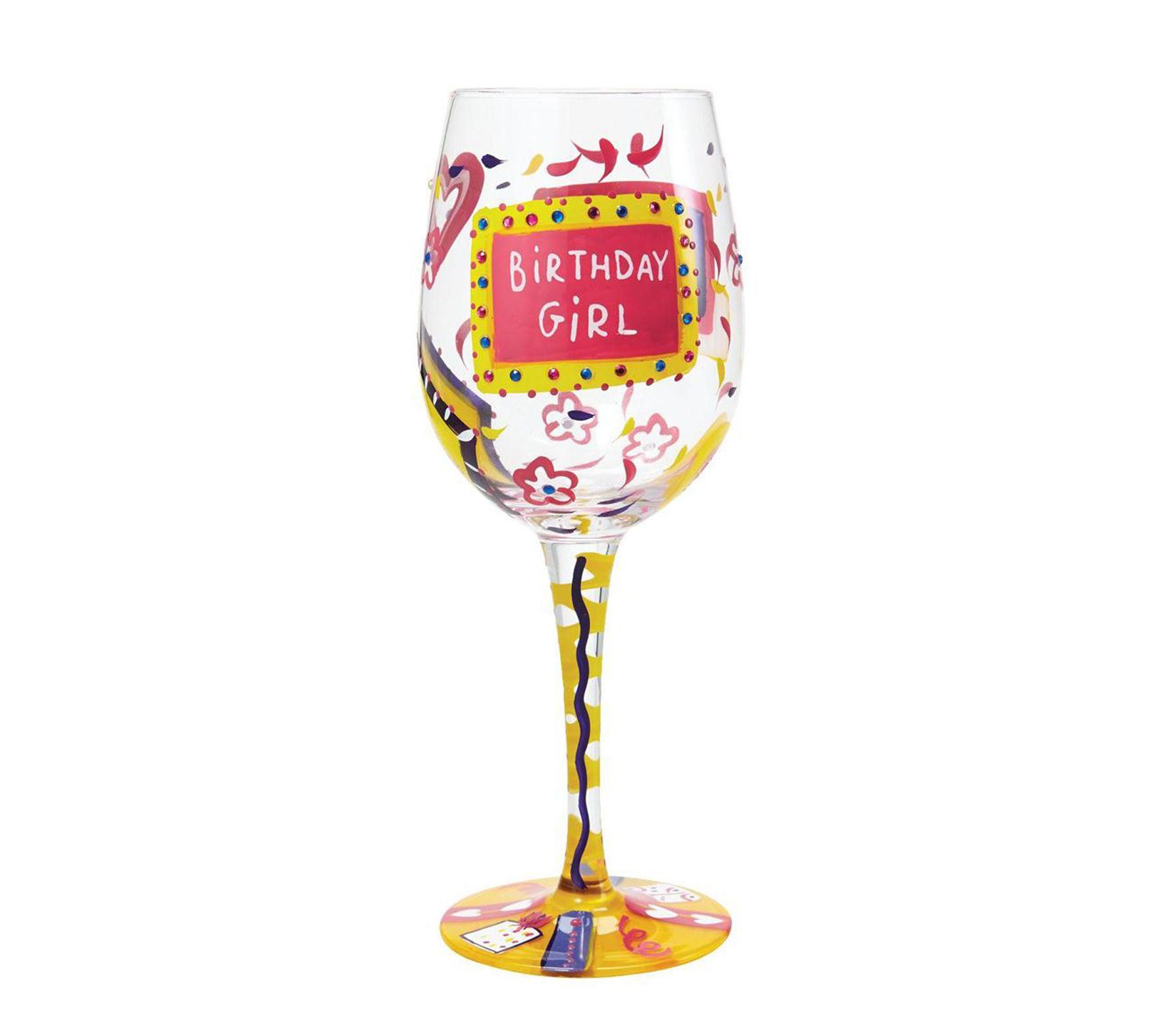 Enesco Lolita 15-oz Birthday Girl Wine Glass - QVC.com
