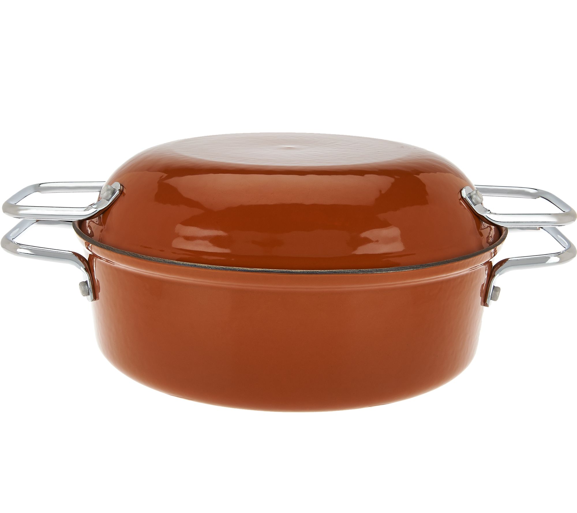 "As Is" Cook's Essentials 3.5qt 2-in-1 Nonstick Light Cast Iron Pan ...