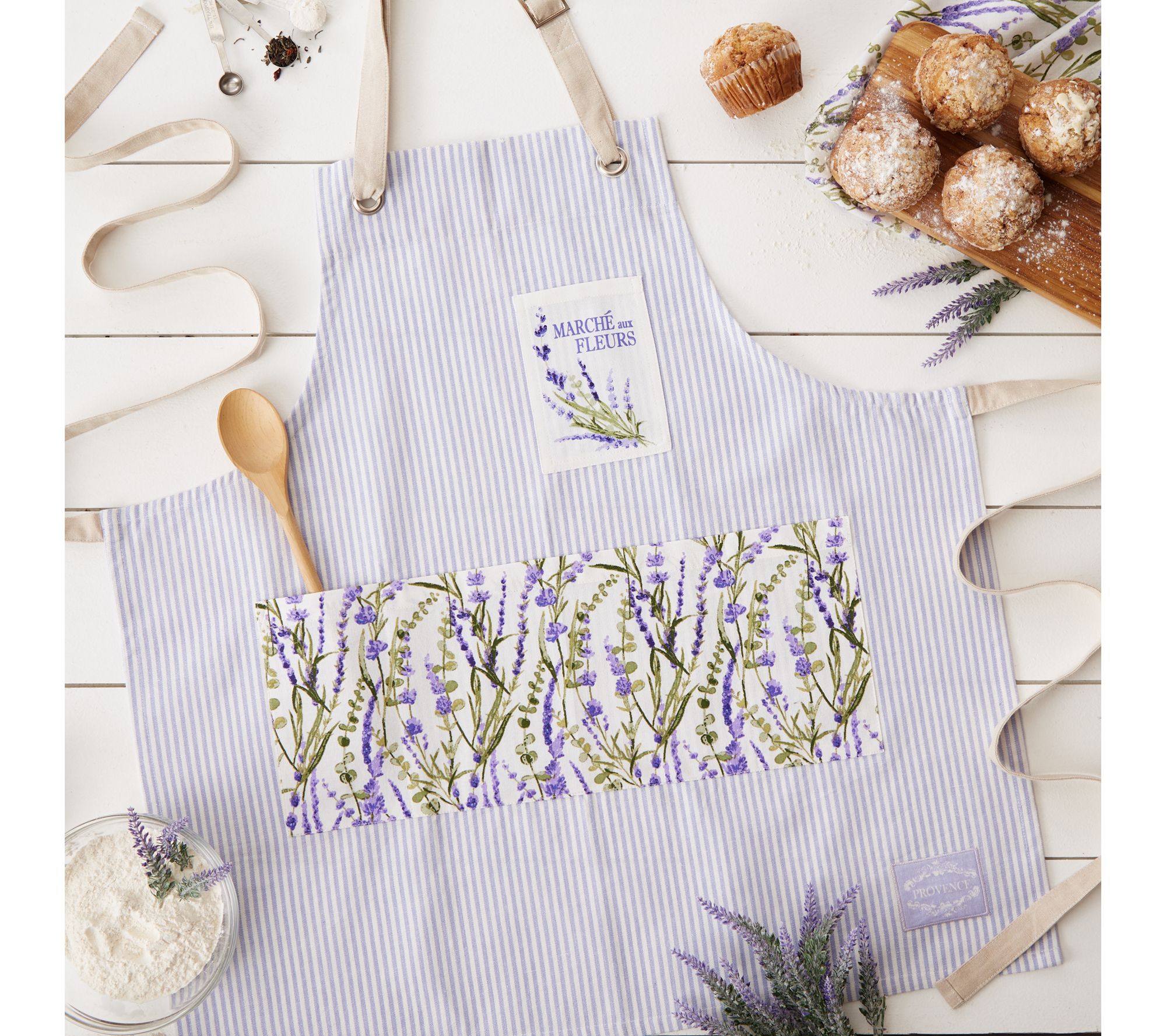 Design Imports Provence Lavender Apron - QVC.com