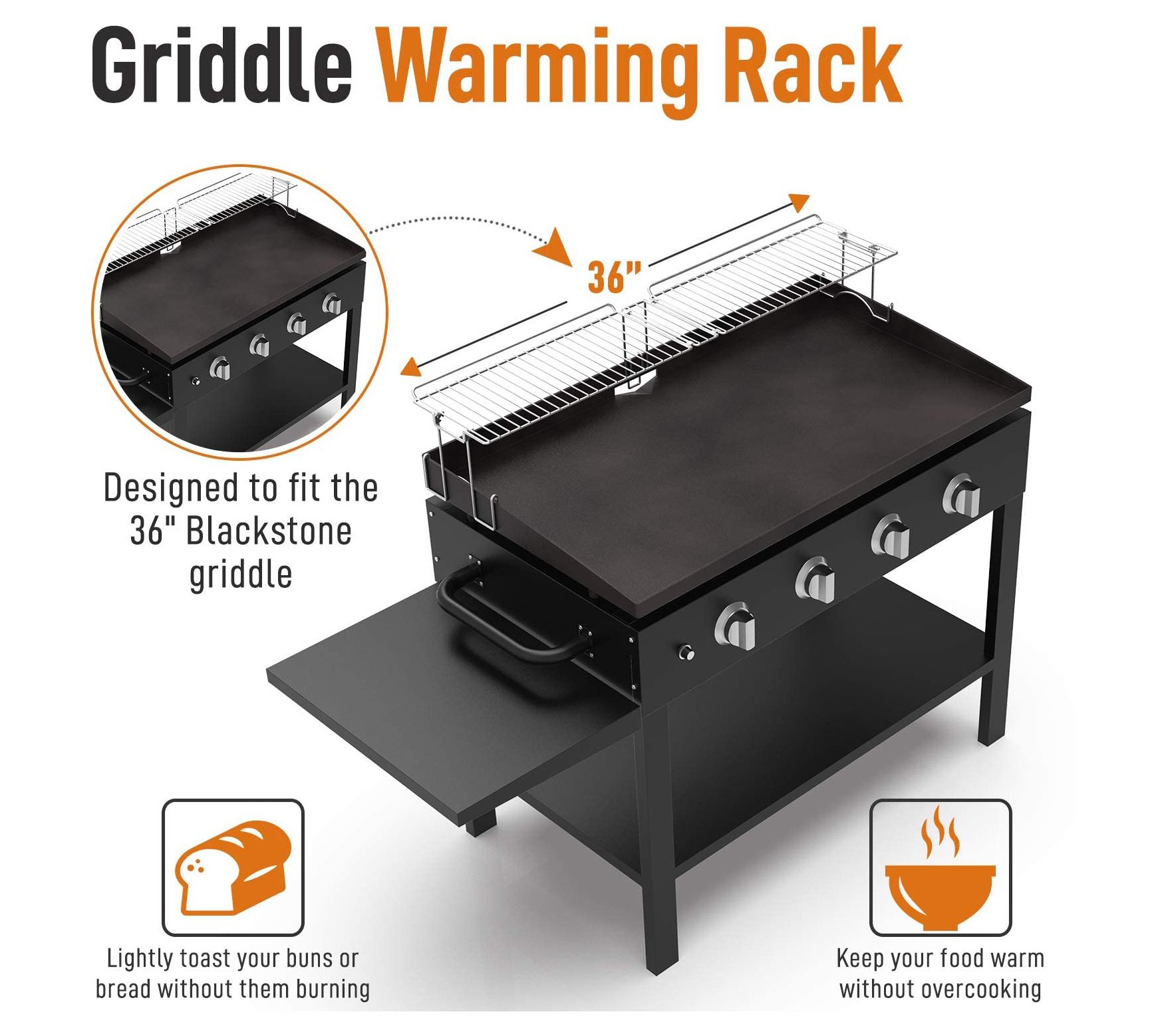 Yukon Glory Griddle Warming Rack for Blackstone 36" Griddle - QVC.com