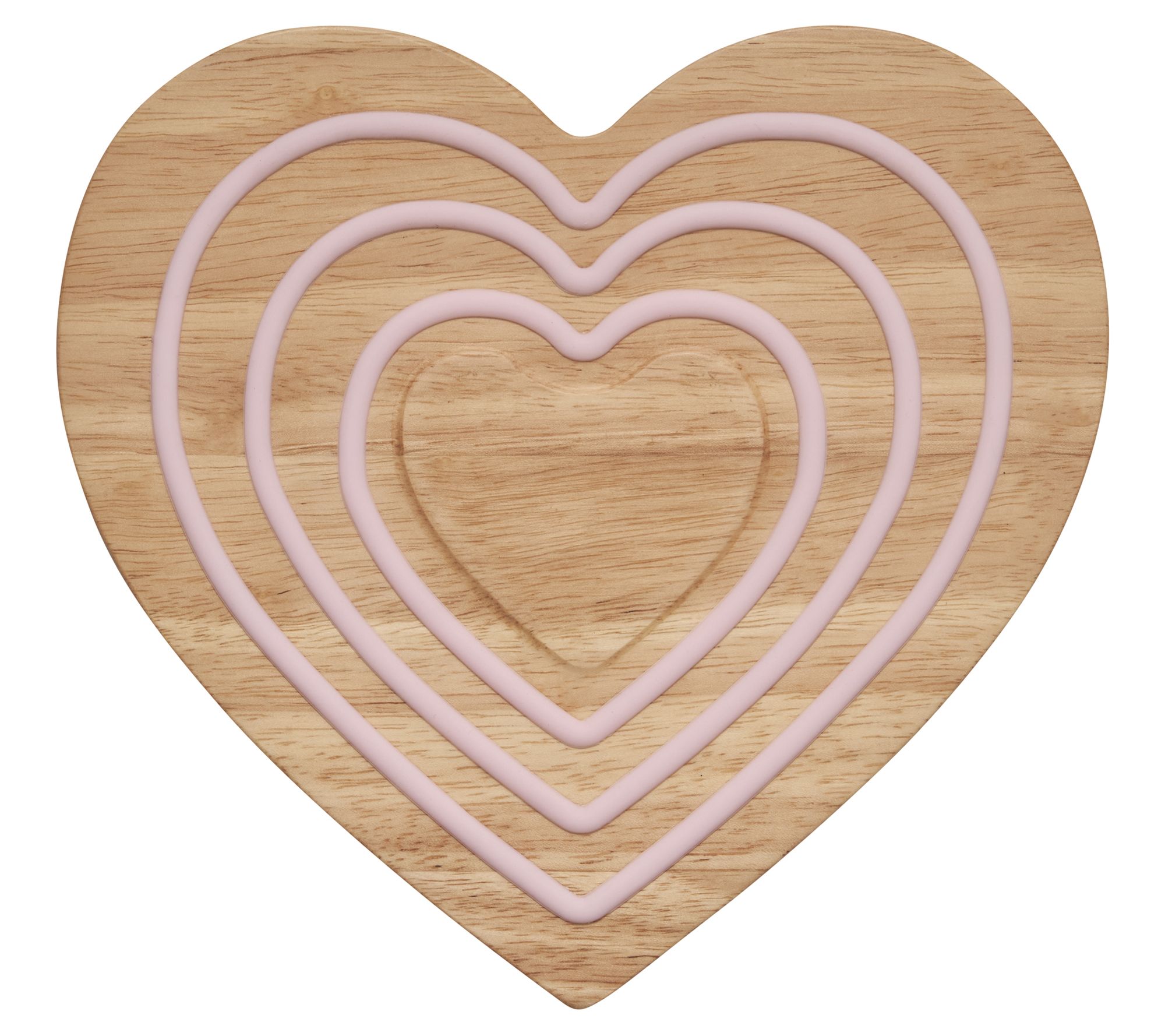 Le Creuset Magnetic Figural Heart Wooden Trivet - QVC.com