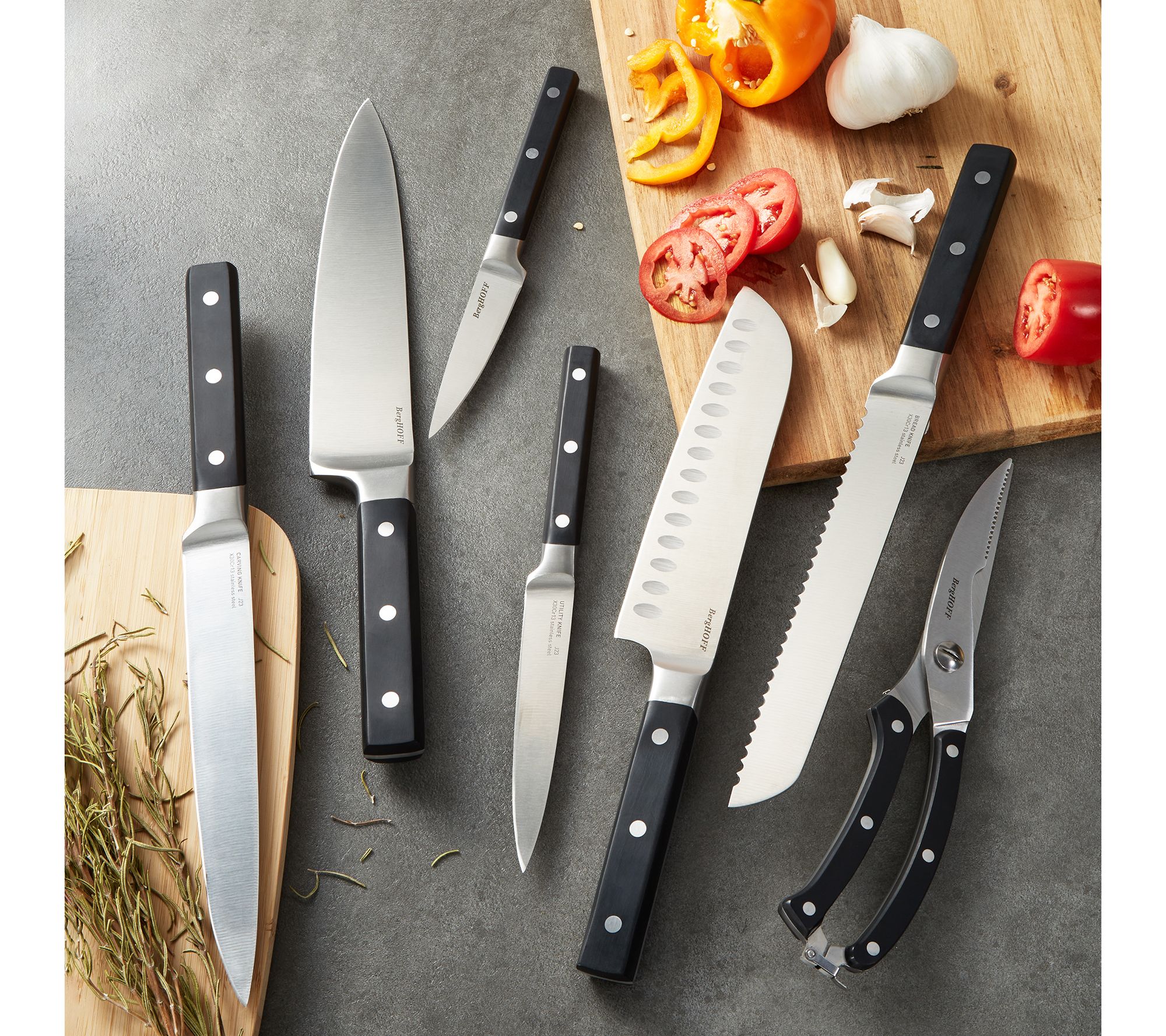 BergHOFF Gene 7pc Stainless Steel Knife Set - QVC.com