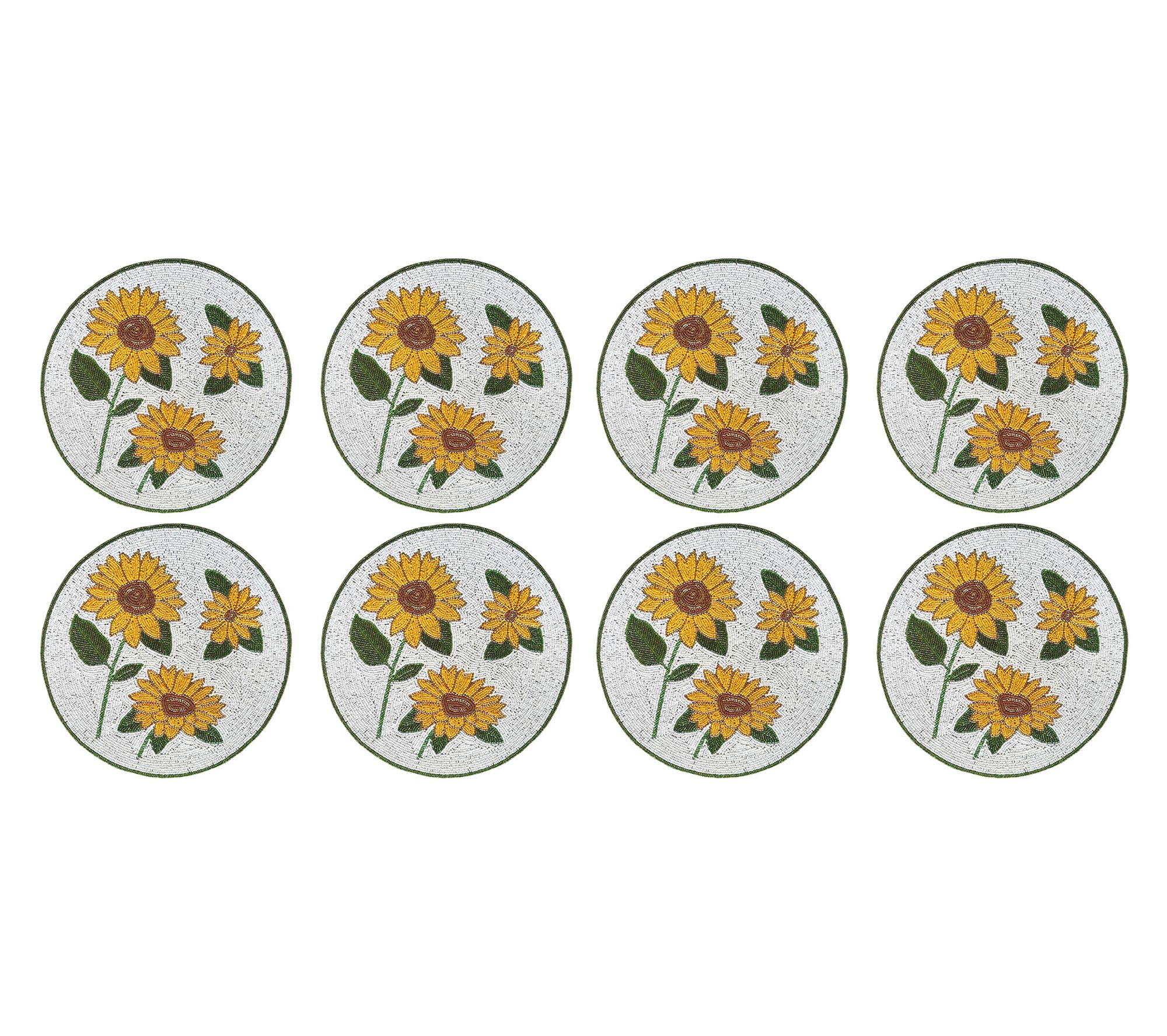 Temp-tations Set of (8) Harvest Beaded Placemats - QVC.com