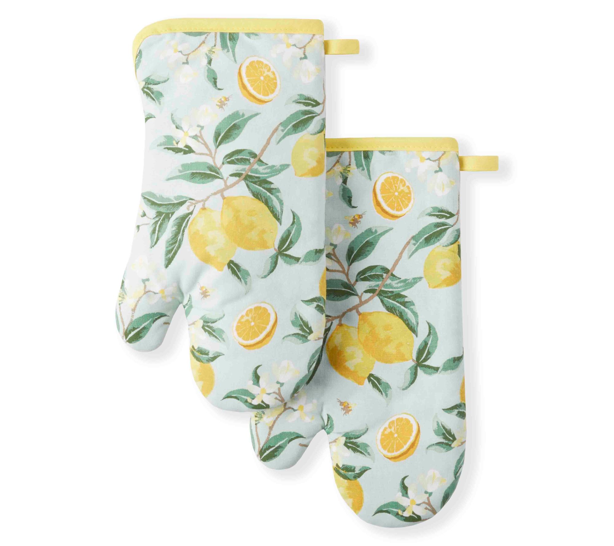 MARTHA STEWART Lemon Whimsy Oven Mitt 2-Pack Set - QVC.com