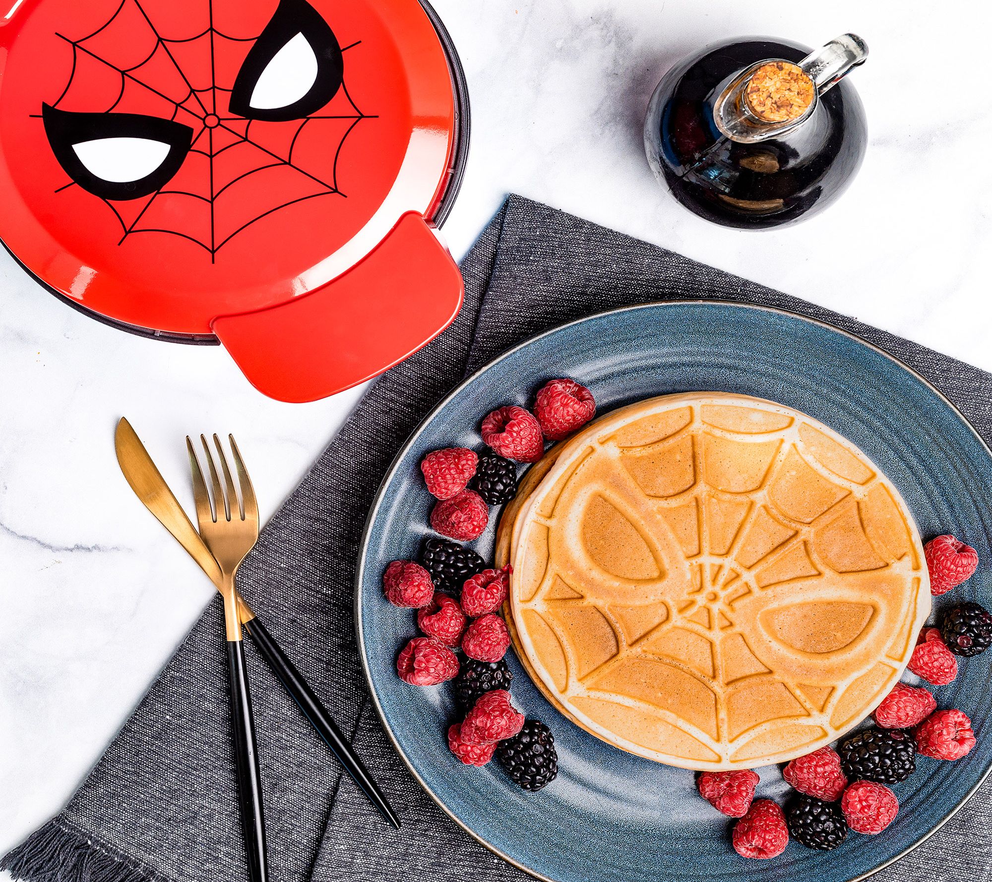Uncanny Brands Marvel Spider-Man Waffle Maker - QVC.com