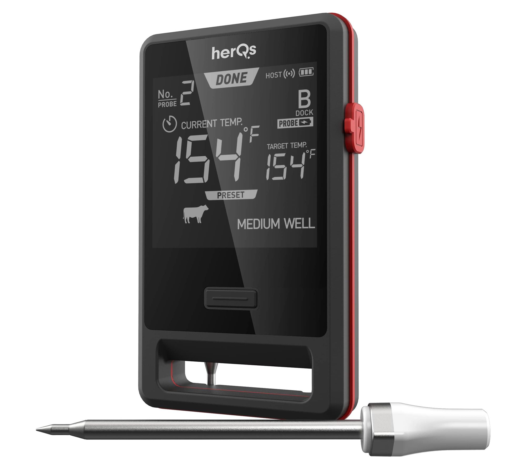 HerQs Pin PRO Thermometer with Two Probes - QVC.com