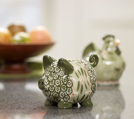 Temp-tations Old World Figural Pig Salt/Spice Holder - QVC.com