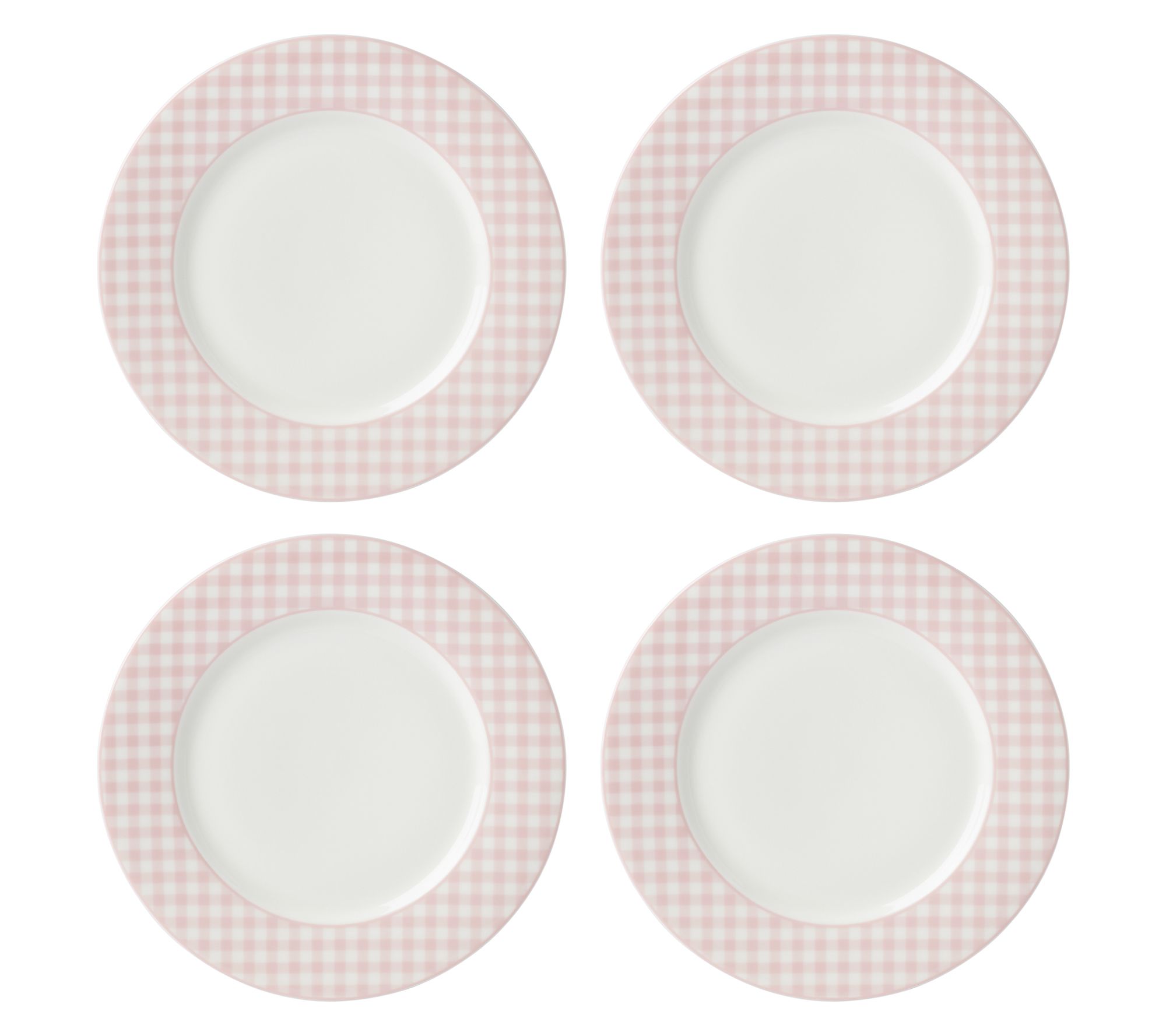 Lenox Gingham Dinner Plates, Set of 4 - QVC.com