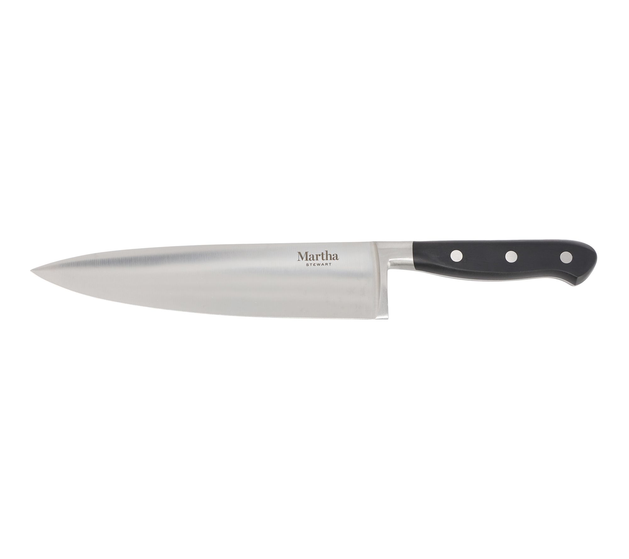 Martha Stewart Carverton 8in Stainless Steel Chef Knife Black - QVC.com