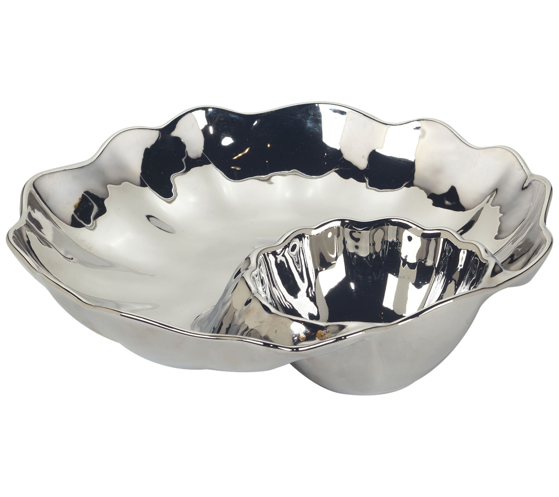 Certified International Silver Coast 1-Piece Chip & Dip Bowl - QVC.com