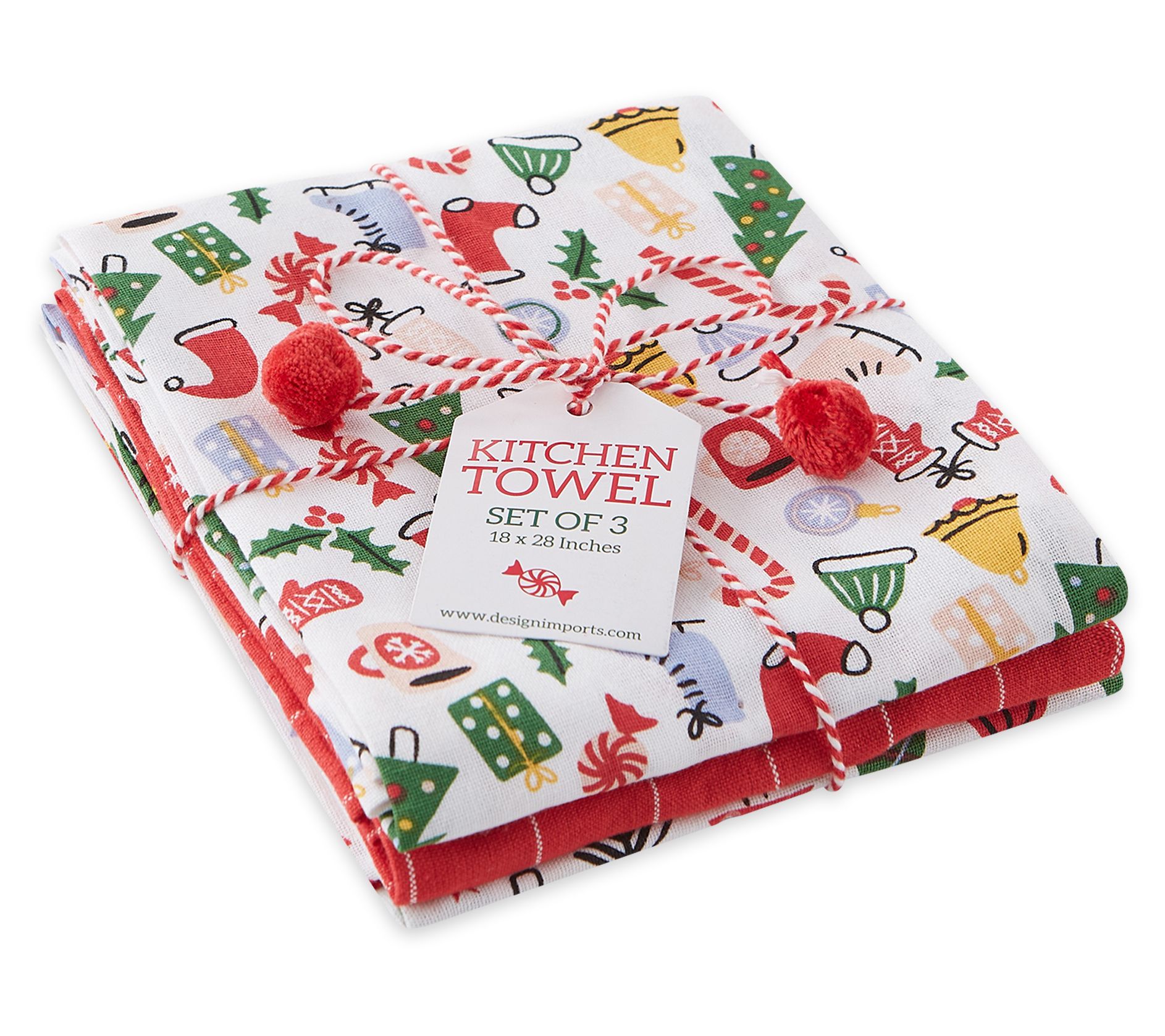 Design Imports Set of 3 Holiday Vibes Kitchen Towels - QVC.com