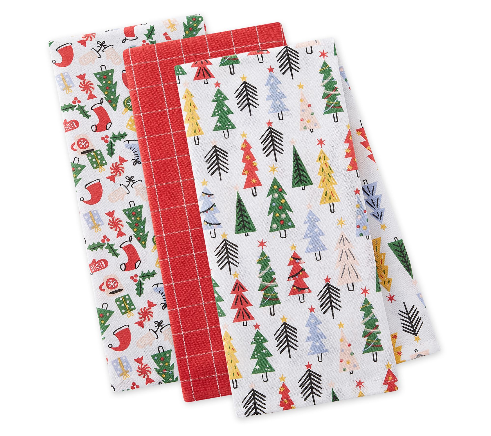 Design Imports Set of 3 Holiday Vibes Kitchen Towels - QVC.com