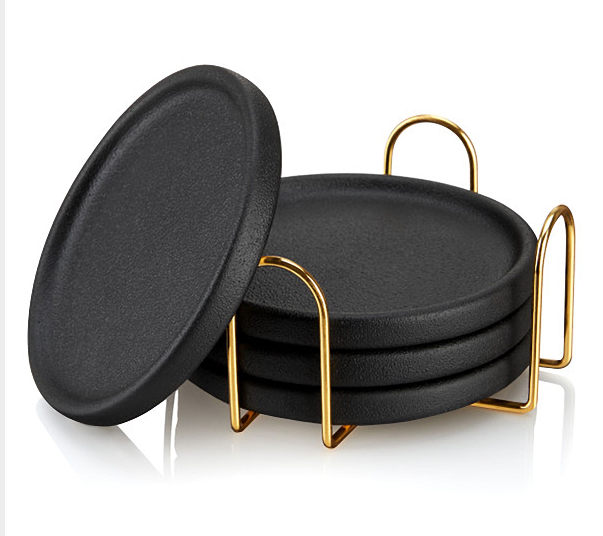 Viski Earthenware Coasters with Stand - QVC.com