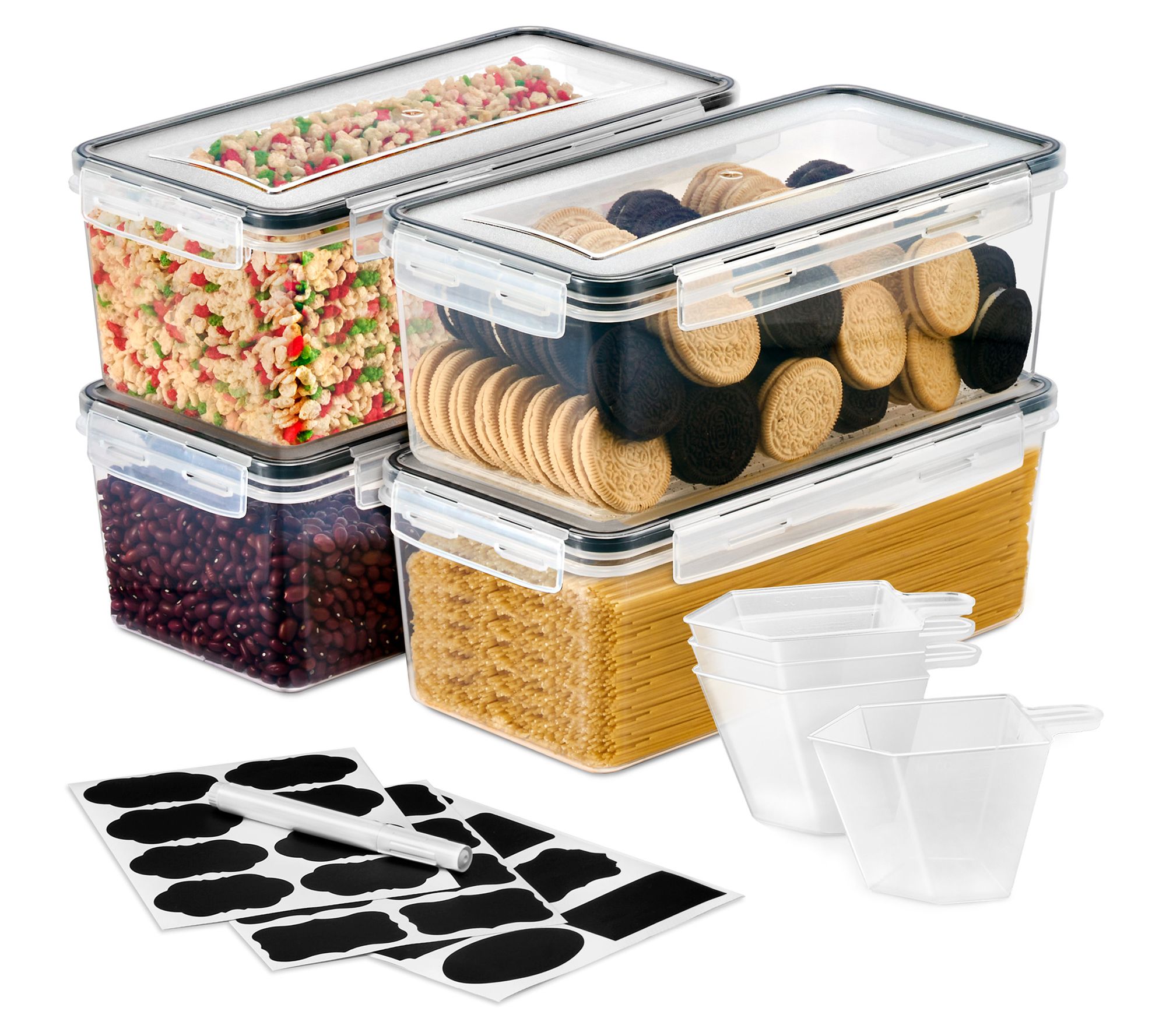 Sorbus Large Airtight Food Storage Containers with Lids 4-Pack - QVC.com