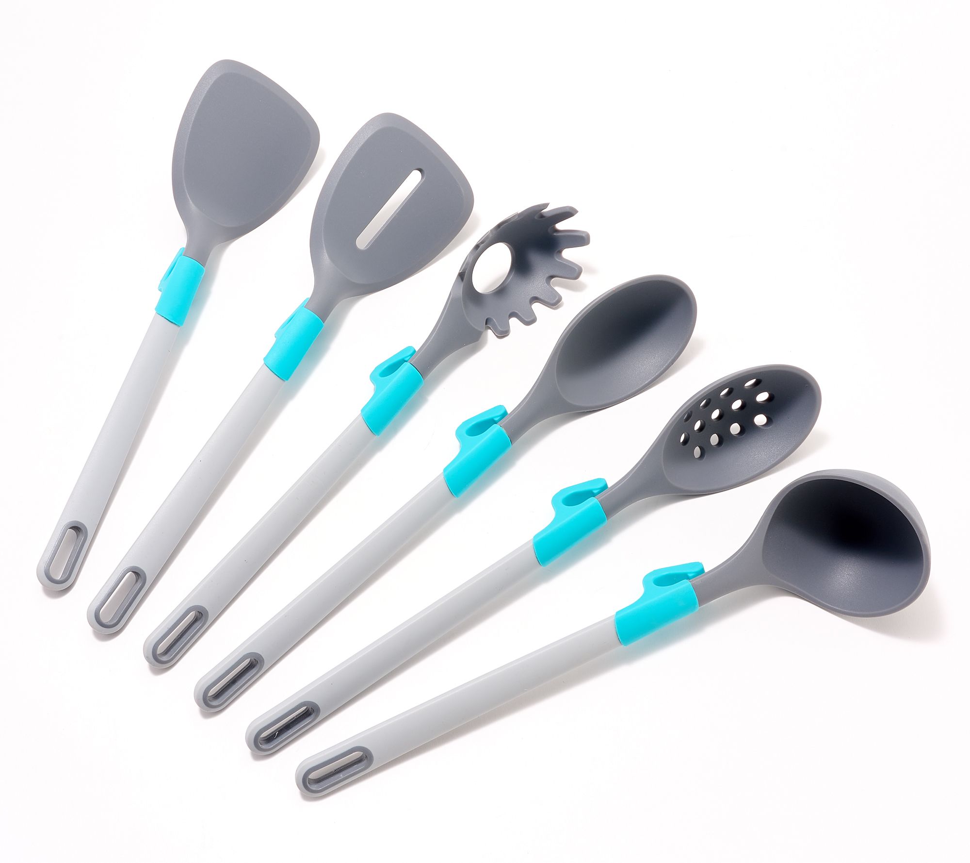 "As Is" P.S. Home Kitchen S/6 Silicone Utensils with QuickFix Rest ...