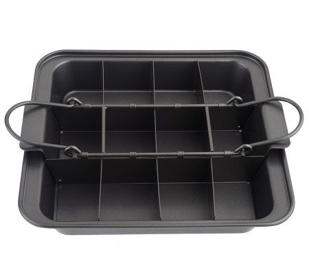 "As Is" Slice Solutions Set/2 Nonstick Carbon 8"x 8" Pan - QVC.com