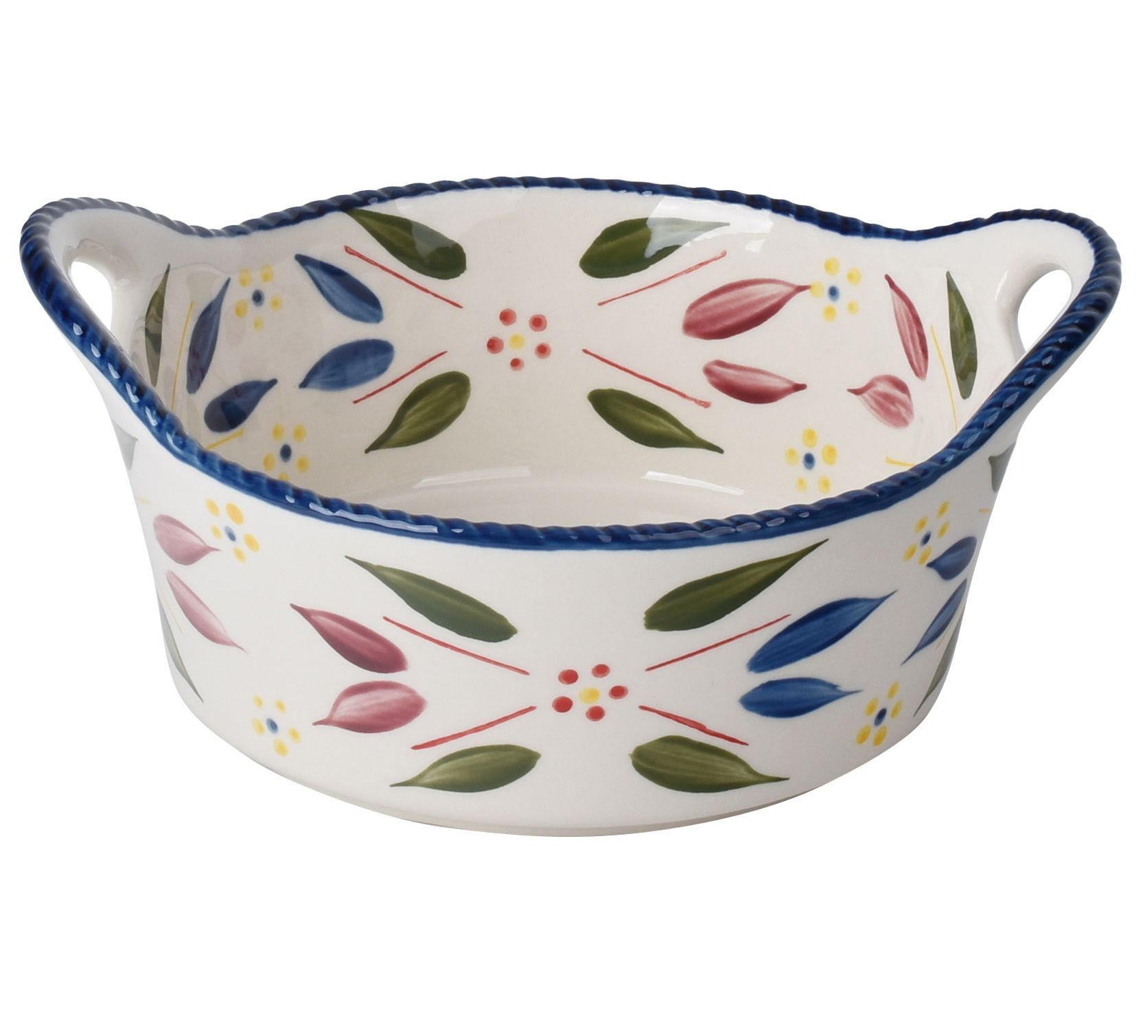 "As Is" Temp- tations Old World Round Bread Basket with Handles - QVC.com